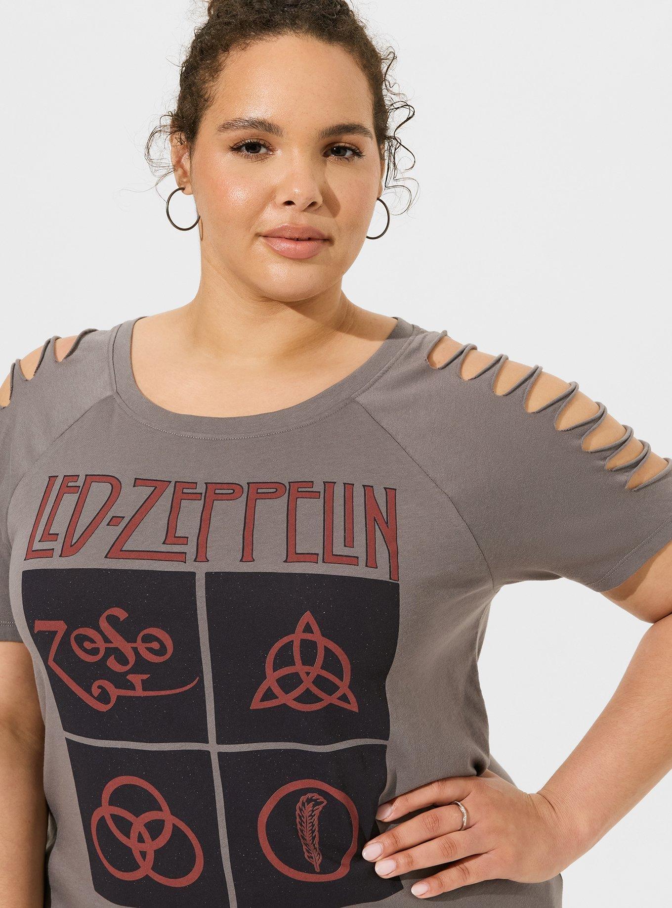 Plus Size - Led Zeppelin Relaxed Fit Cotton Slash Sleeve Tee - Torrid