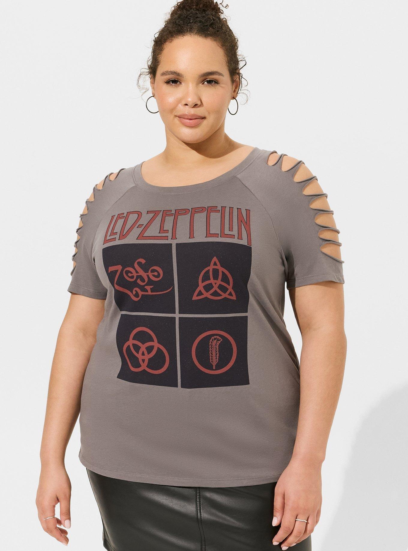 Plus Size - Led Zeppelin Relaxed Fit Cotton Slash Sleeve Tee - Torrid