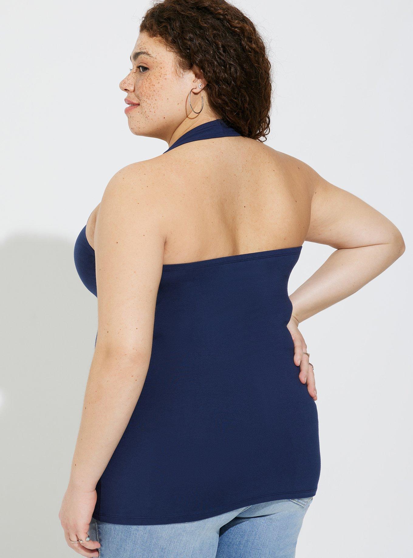 Plus Size - Disney Americana Mickey Mouse Foxy Sleeveless Halter Top ...