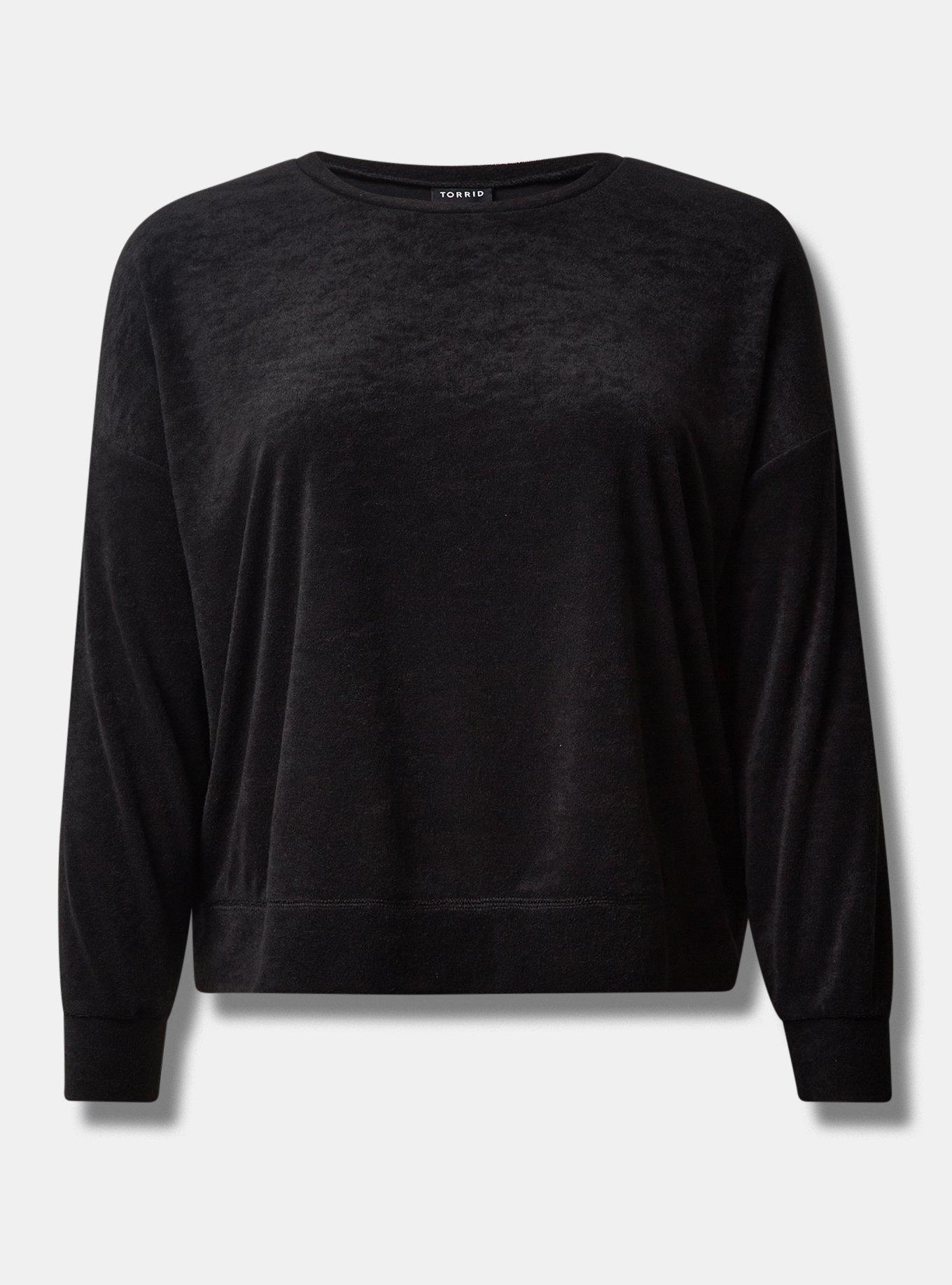 Plus Size - Terry Cloth Long Sleeve Beach Sweatshirt - Torrid