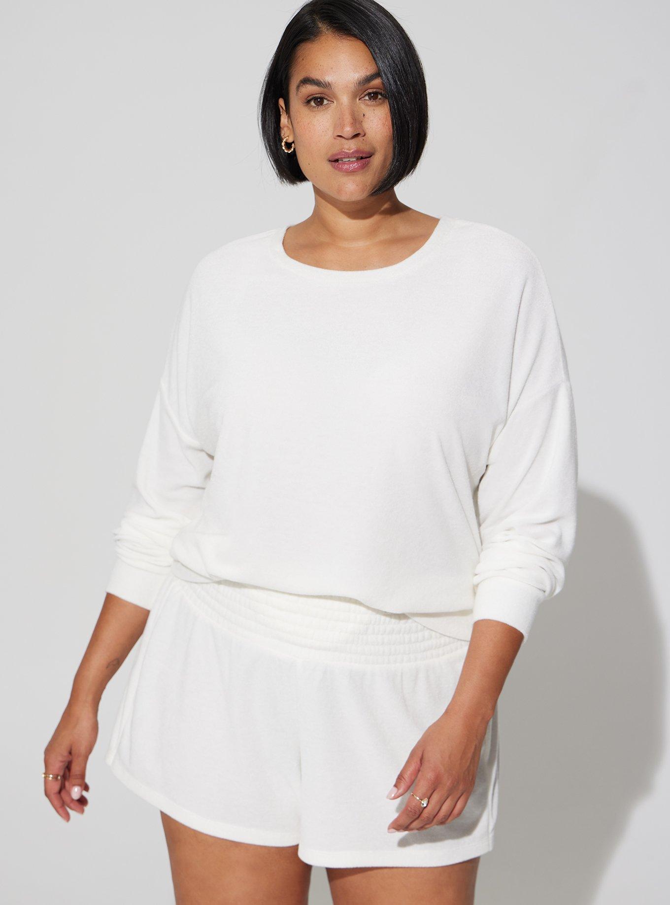 Plus Size - Terry Cloth Long Sleeve Beach Sweatshirt - Torrid