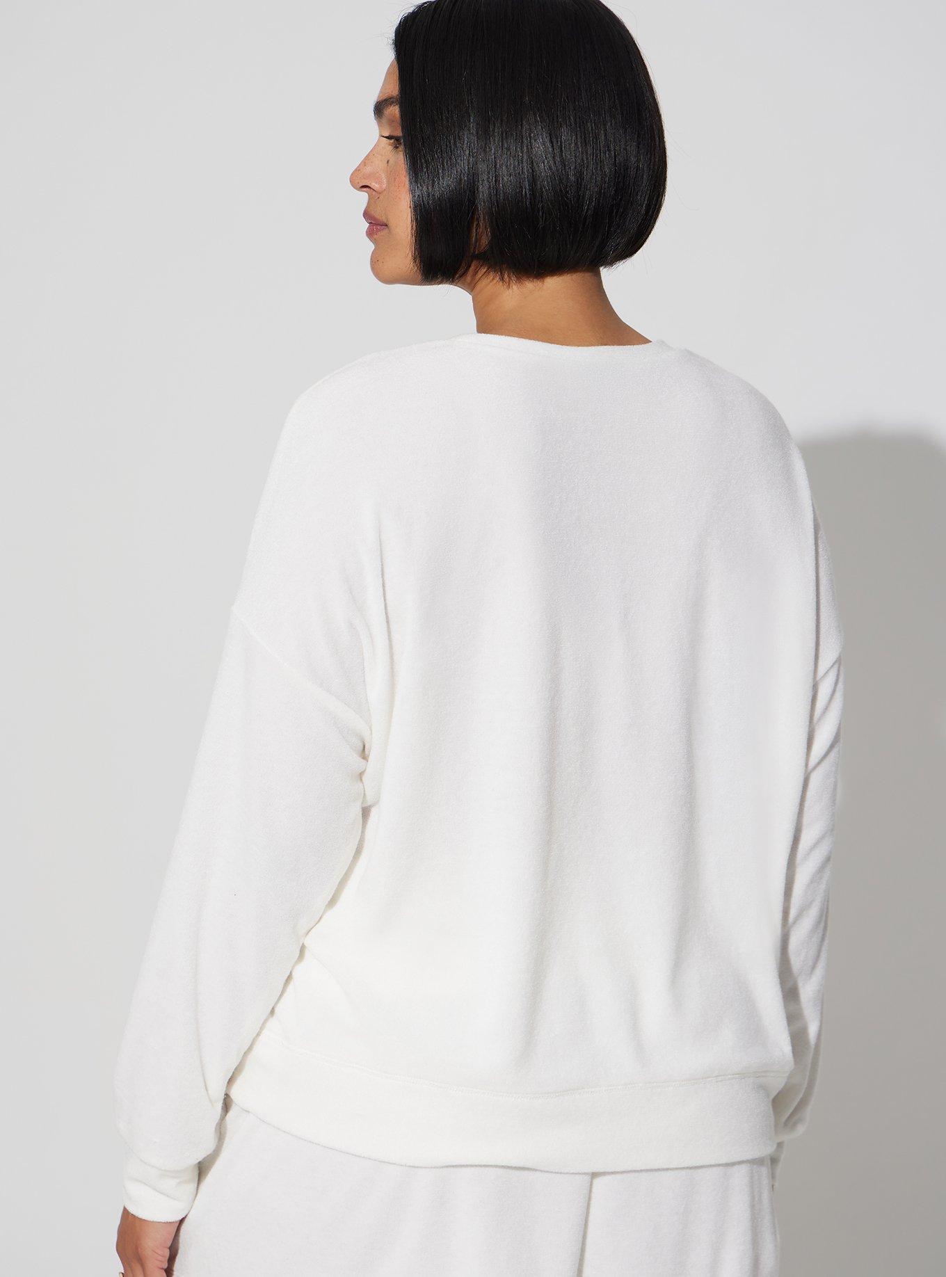 Plus Size - Terry Cloth Long Sleeve Beach Sweatshirt - Torrid