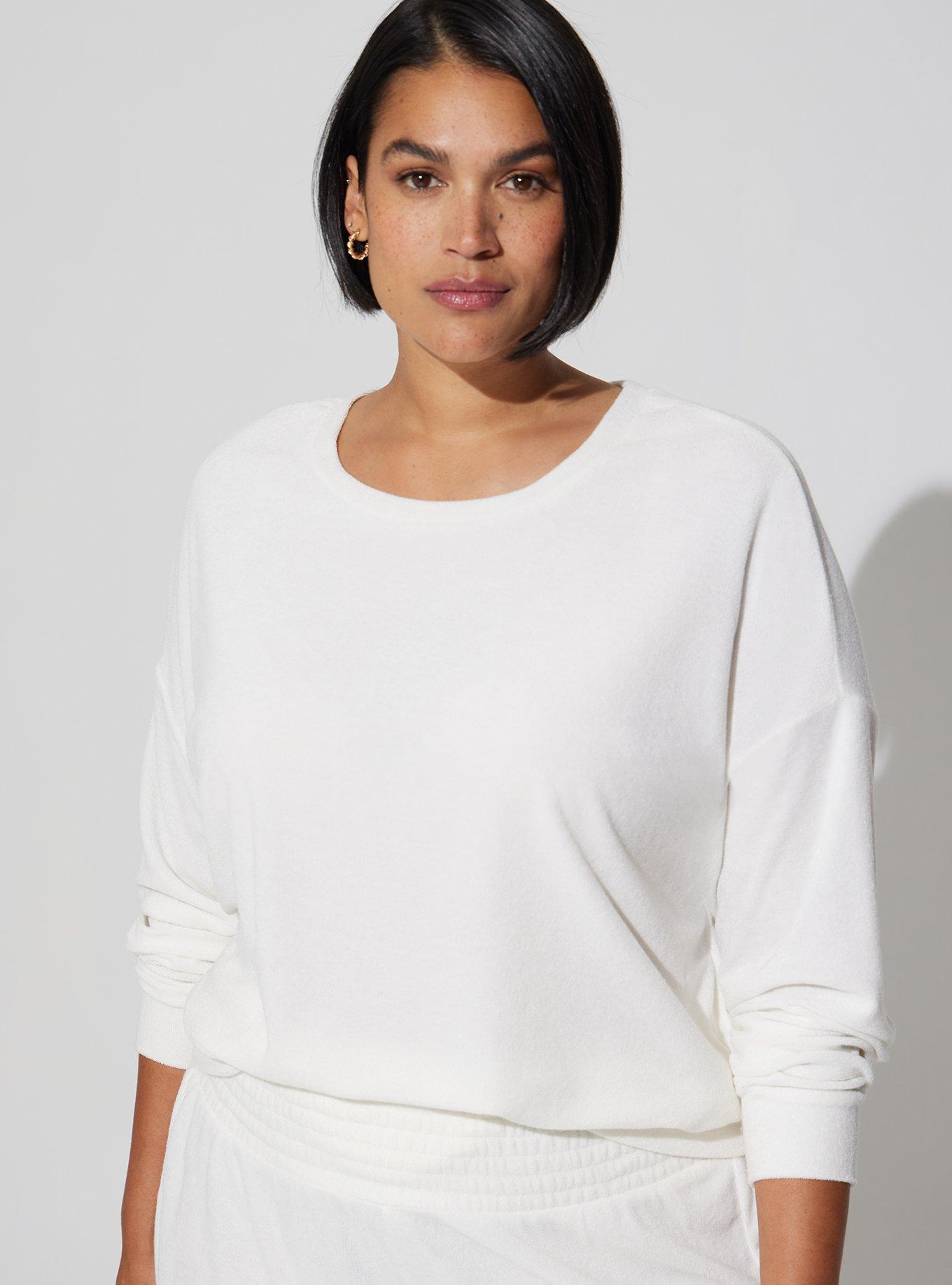 Plus Size - Terry Cloth Long Sleeve Beach Sweatshirt - Torrid