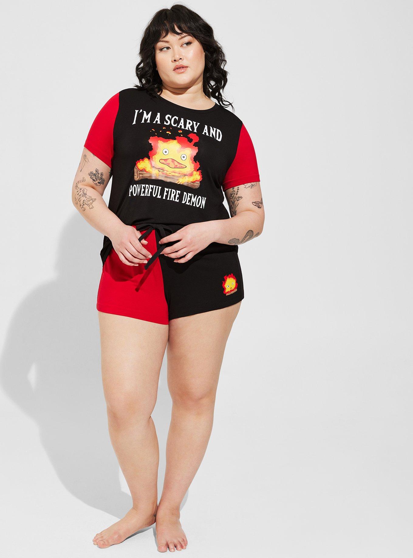 Plus Size - Studio Ghibli Calcifer Sleep Short - Torrid