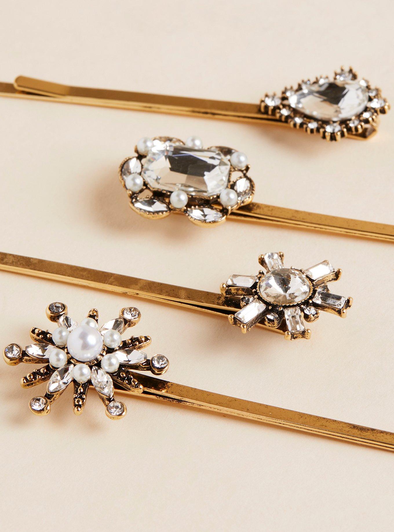 Plus Size - Antiqued Rhinestone Clip Set - Torrid