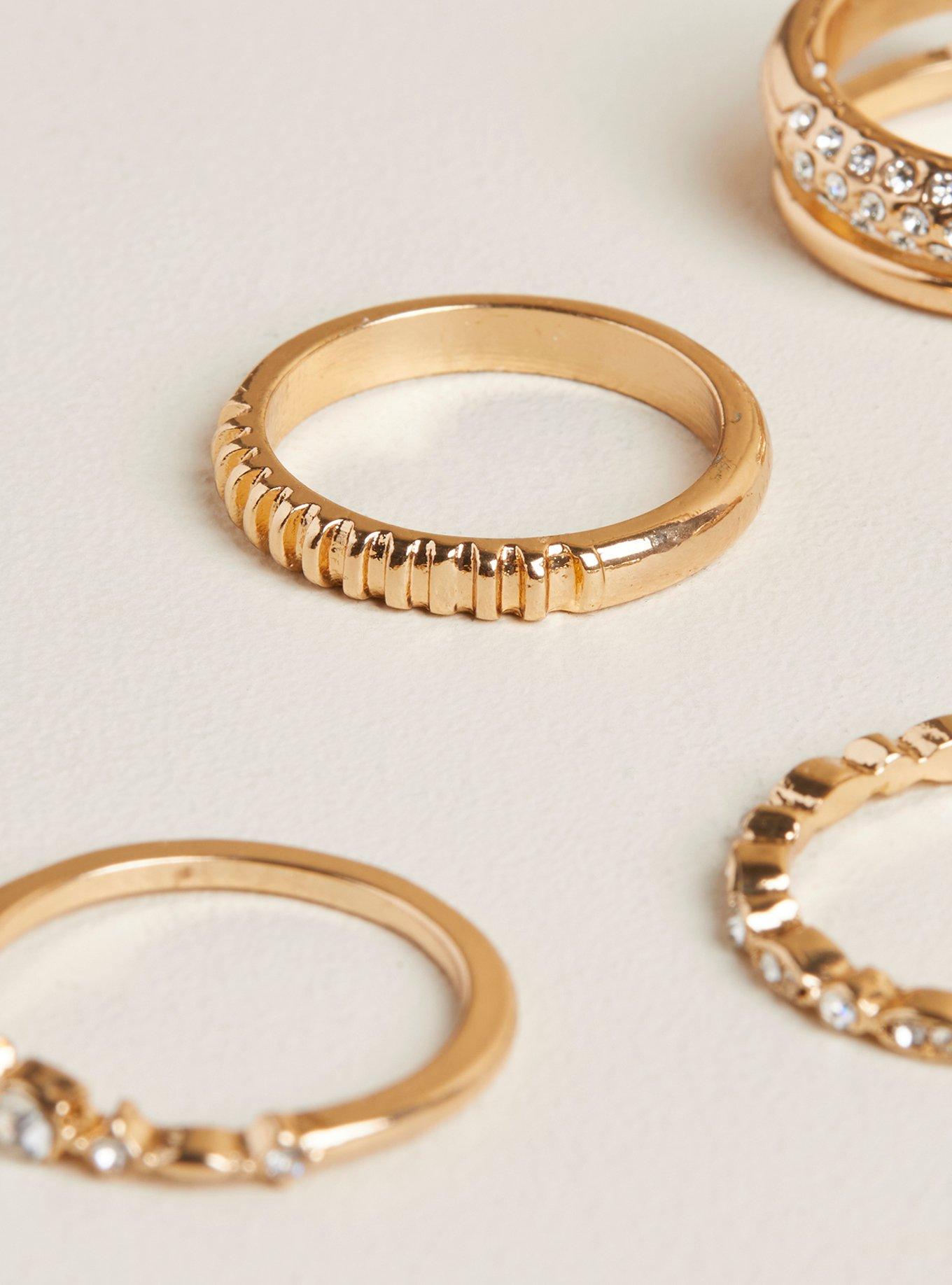 Plus Size - Multi Textured Ring Set - Torrid