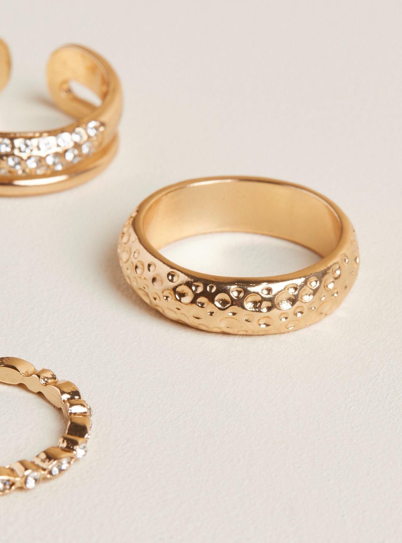 Plus Size - Multi Textured Ring Set - Torrid