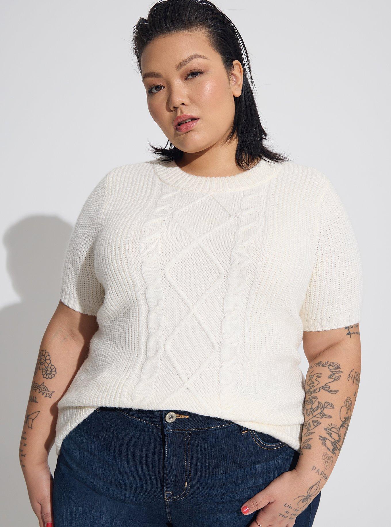 Plus Size - Chunky Knit Drop Shoulder Pullover - Torrid