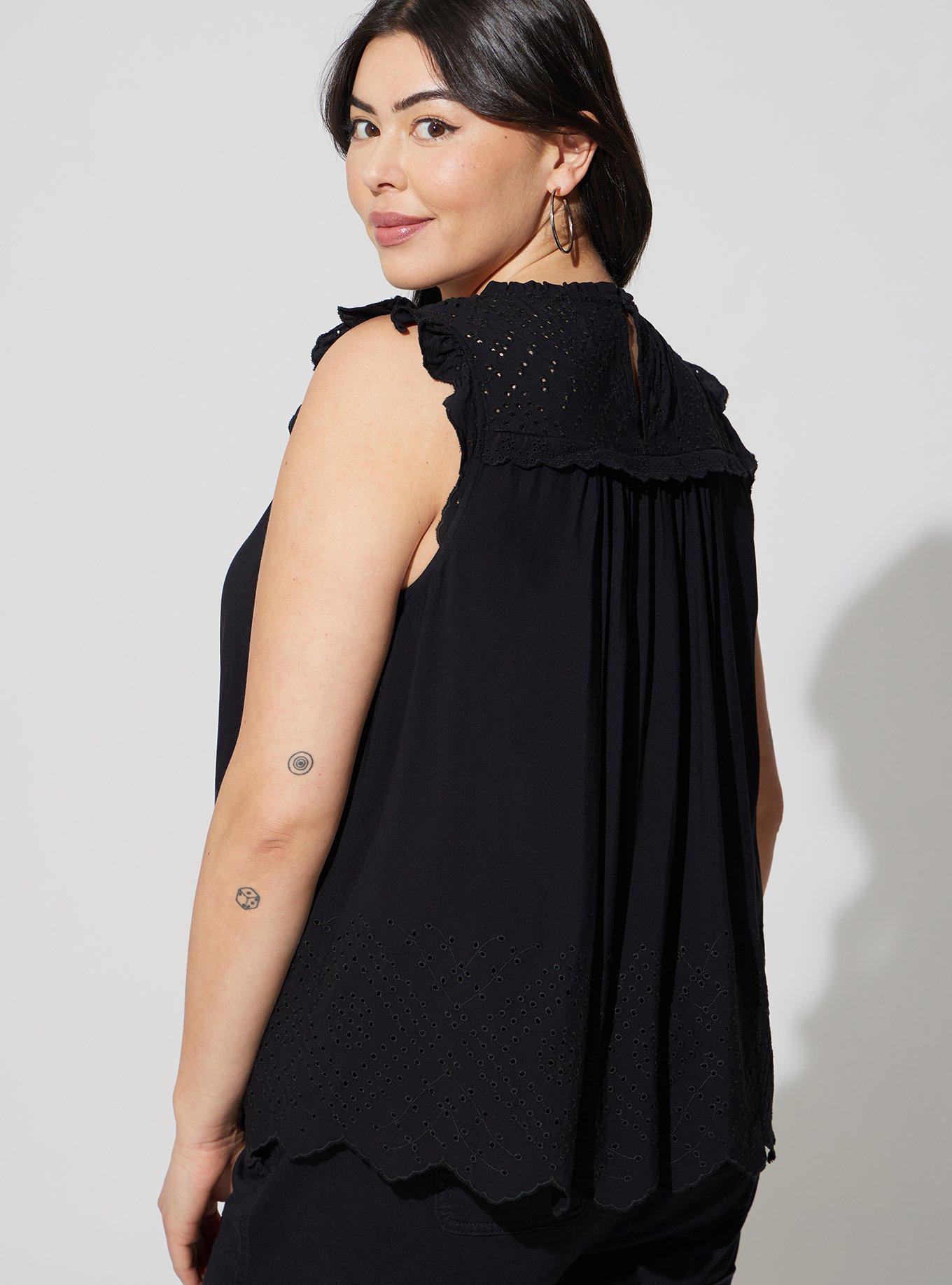 Plus Size - Eyelet Sleeveless Top - Torrid