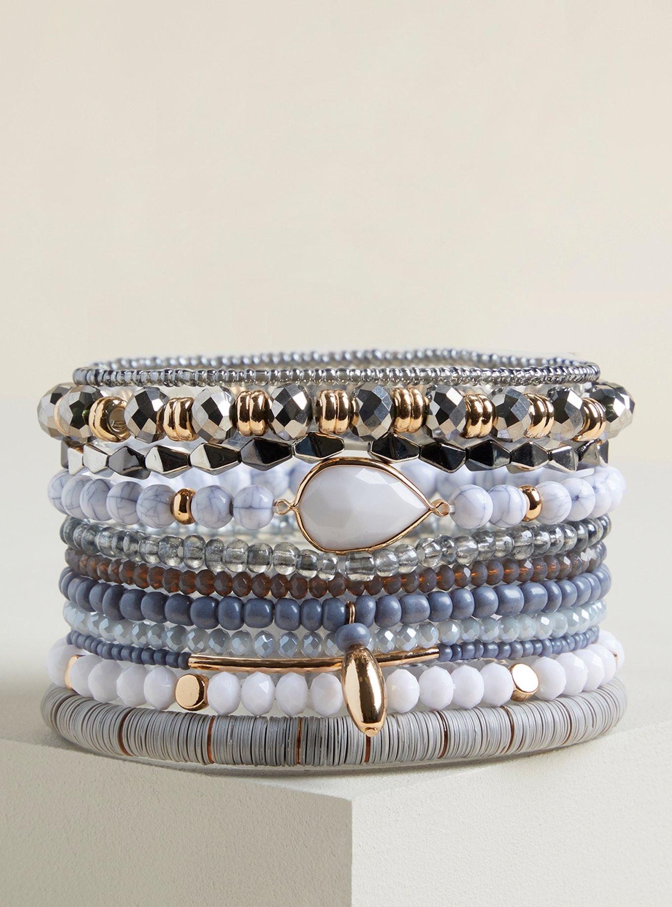 Plus Size - Multi Beaded Stretch Bracelets - Torrid