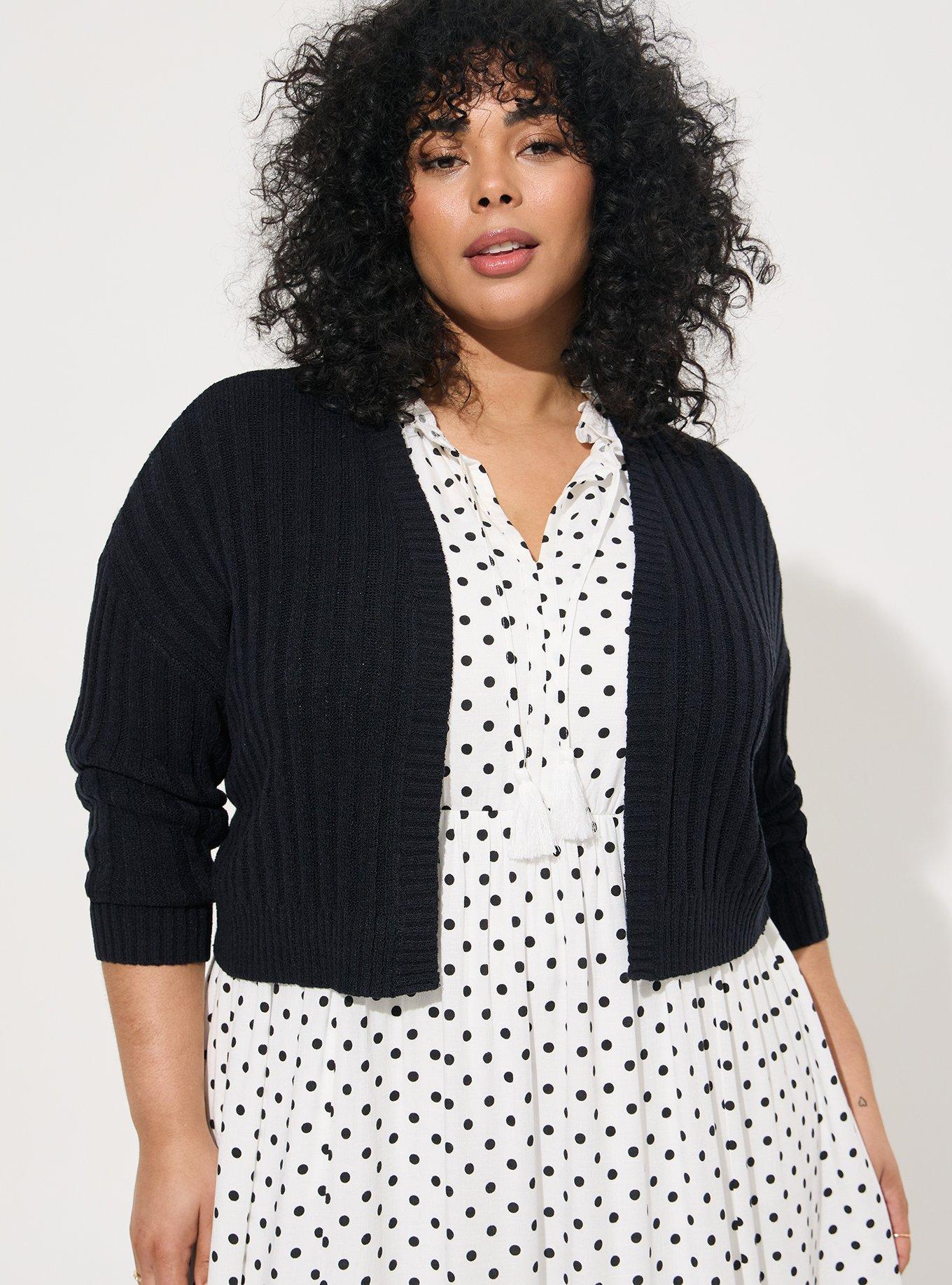 Plus Size - Cropped Shrug Open Front Sweater - Torrid