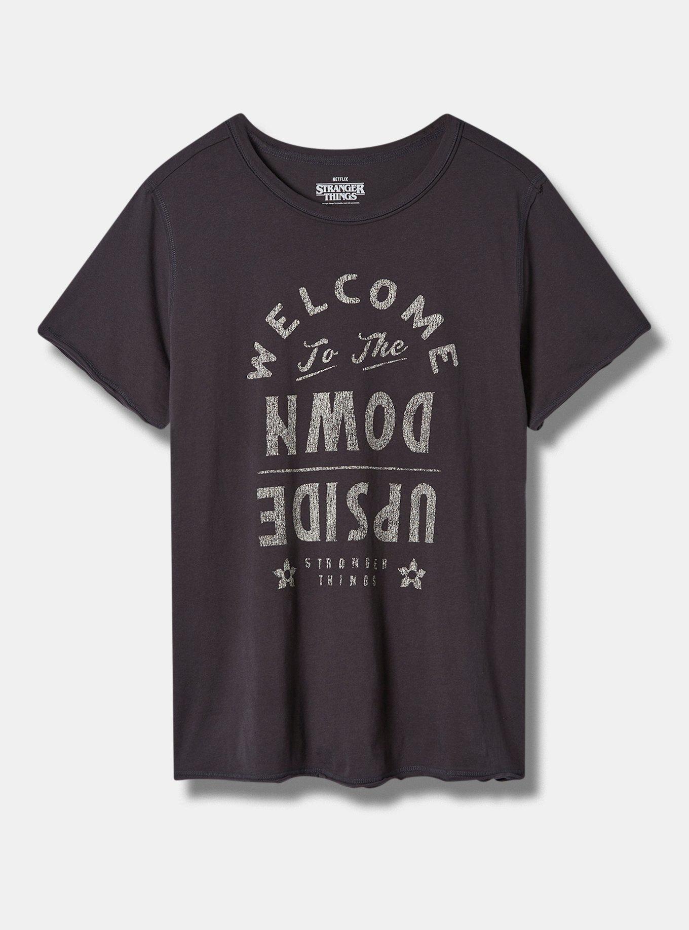 Plus Size - Netflix Stranger Things Upside Down Classic Fit Cotton Crew ...
