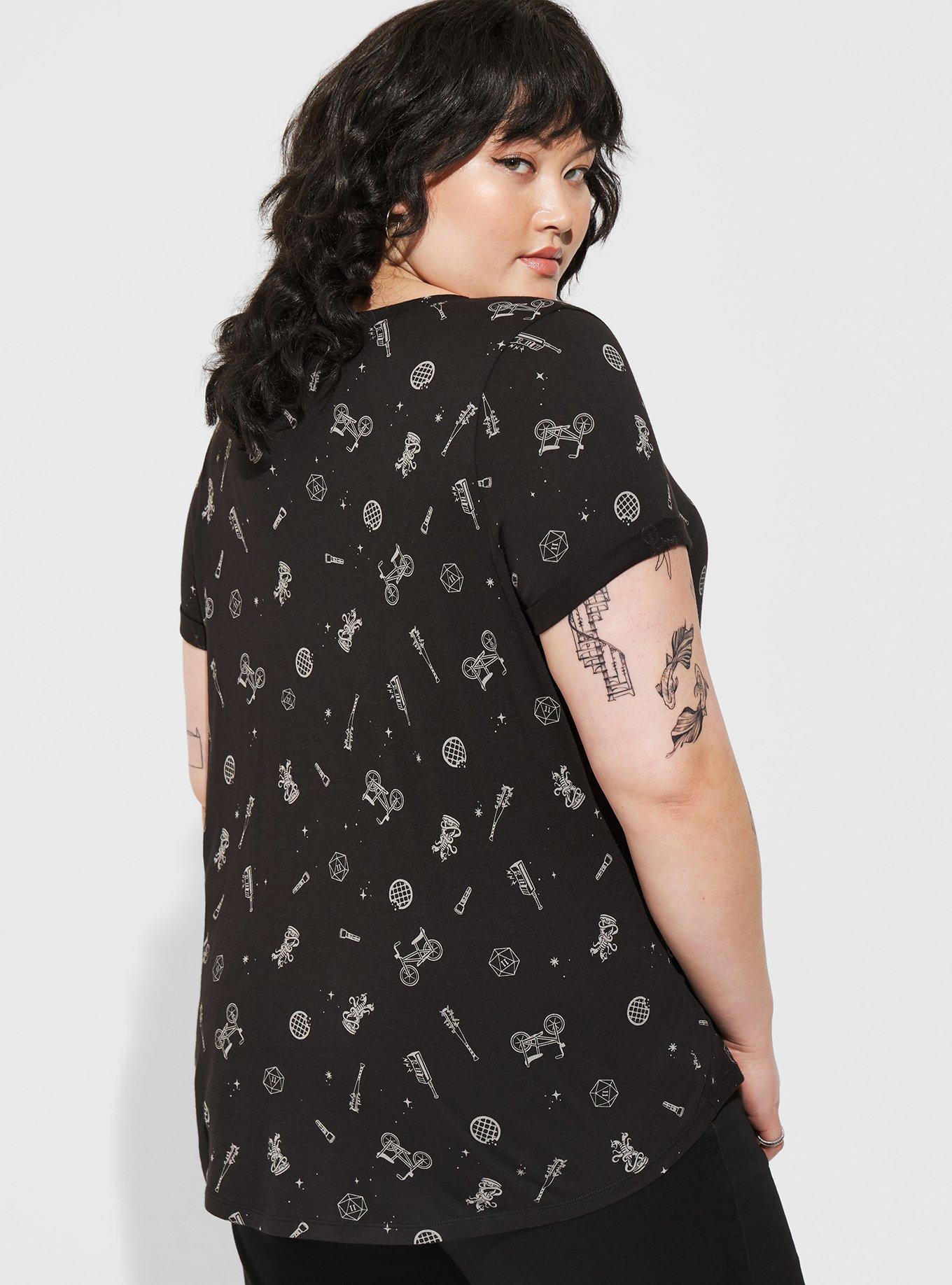 Plus Size - Netflix Stranger Things Classic Fit Clip Neck Top - Torrid
