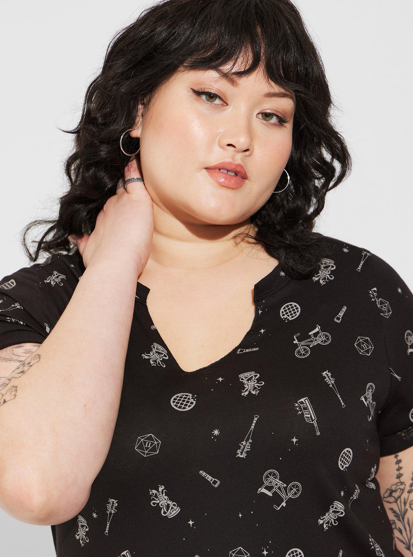 Plus Size - Netflix Stranger Things Classic Fit Clip Neck Top - Torrid