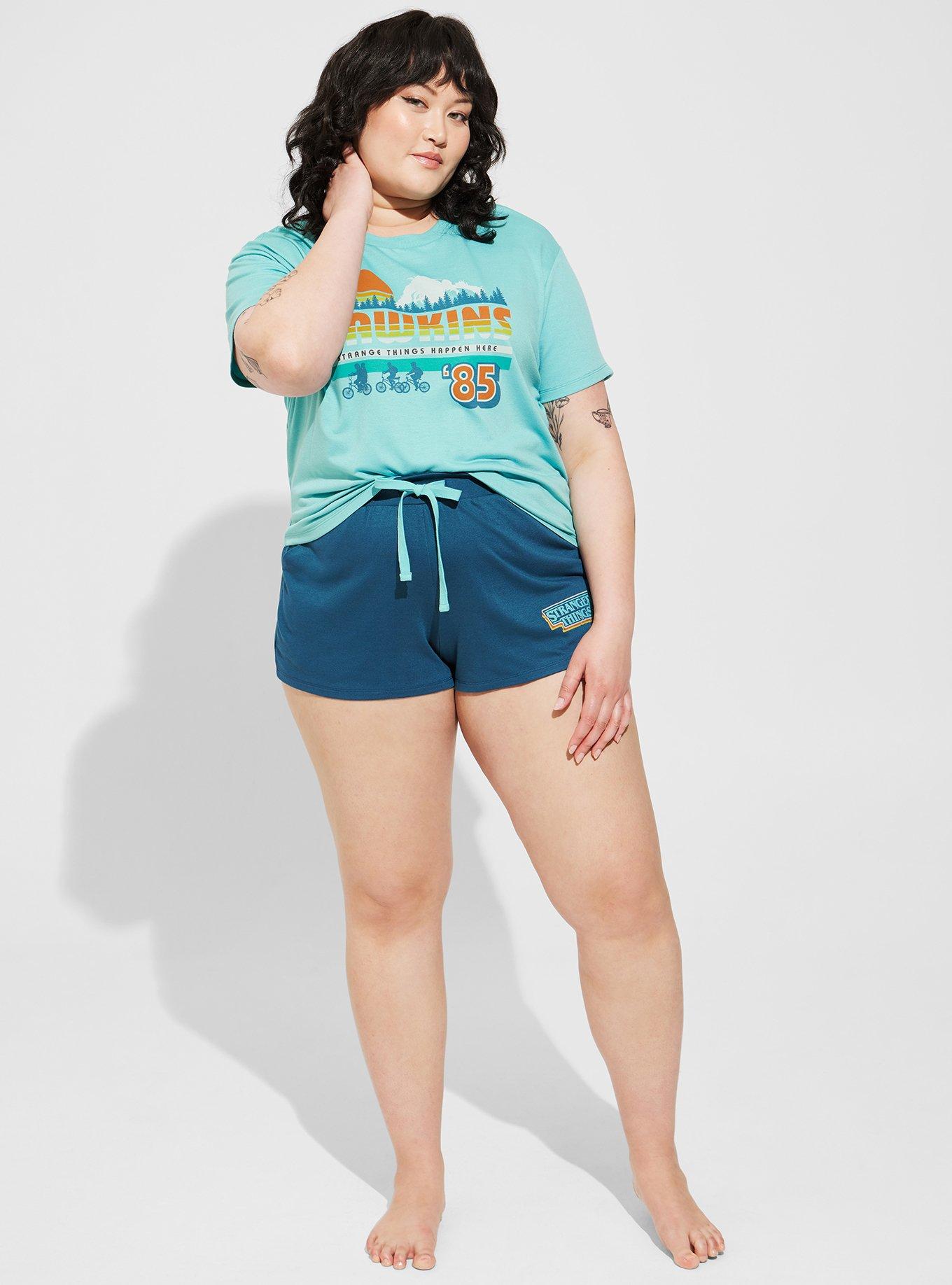 Plus Size - Netflix Stranger Things Terry Drop Shoulder Sleep Top - Torrid