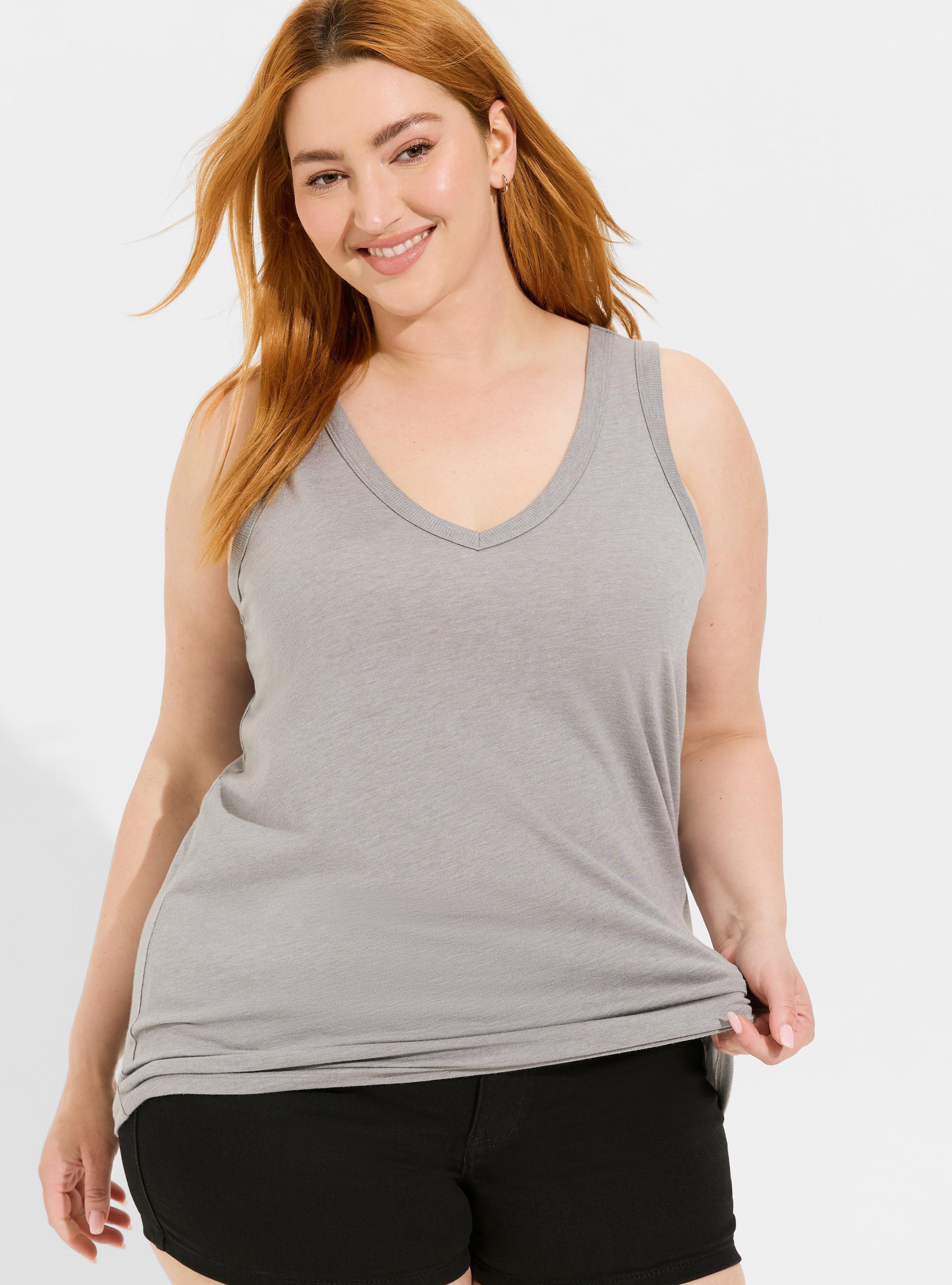Plus Size - Girlfriend Signature Jersey V-Neck Tank - Torrid