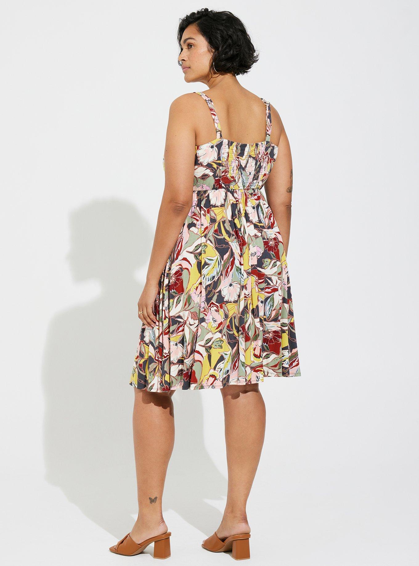 Plus Size - Mini Super Soft Bow Front Skater Dress - Torrid