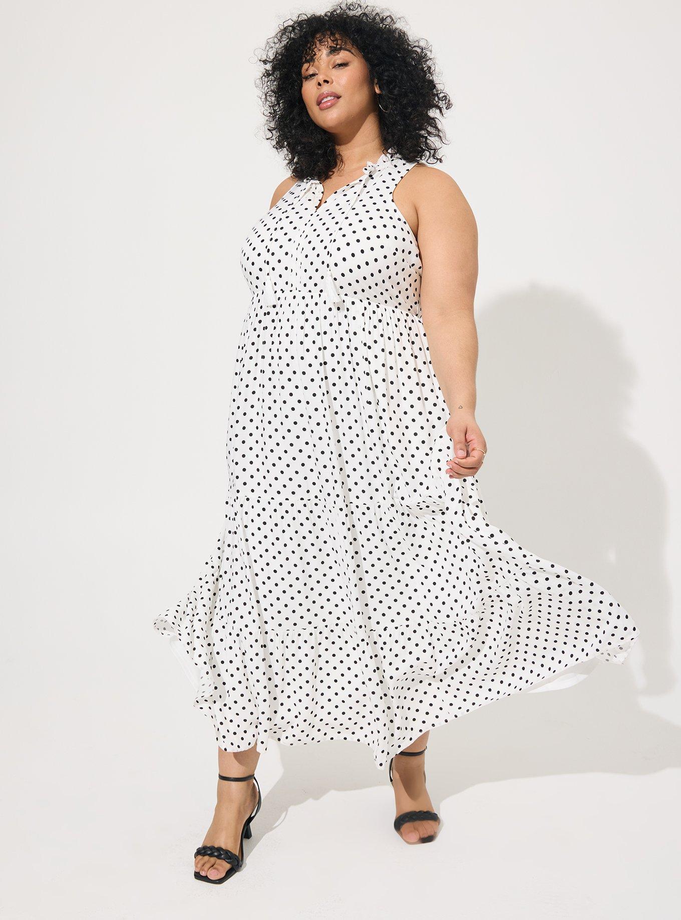 Plus Size - Maxi Textured Woven Tiered Dress - Torrid
