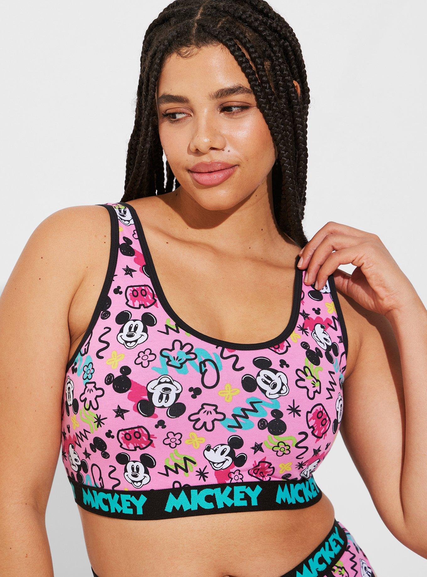 Plus Size - Mickey Mouse Unlined Cotton Scoop Bralette - Torrid