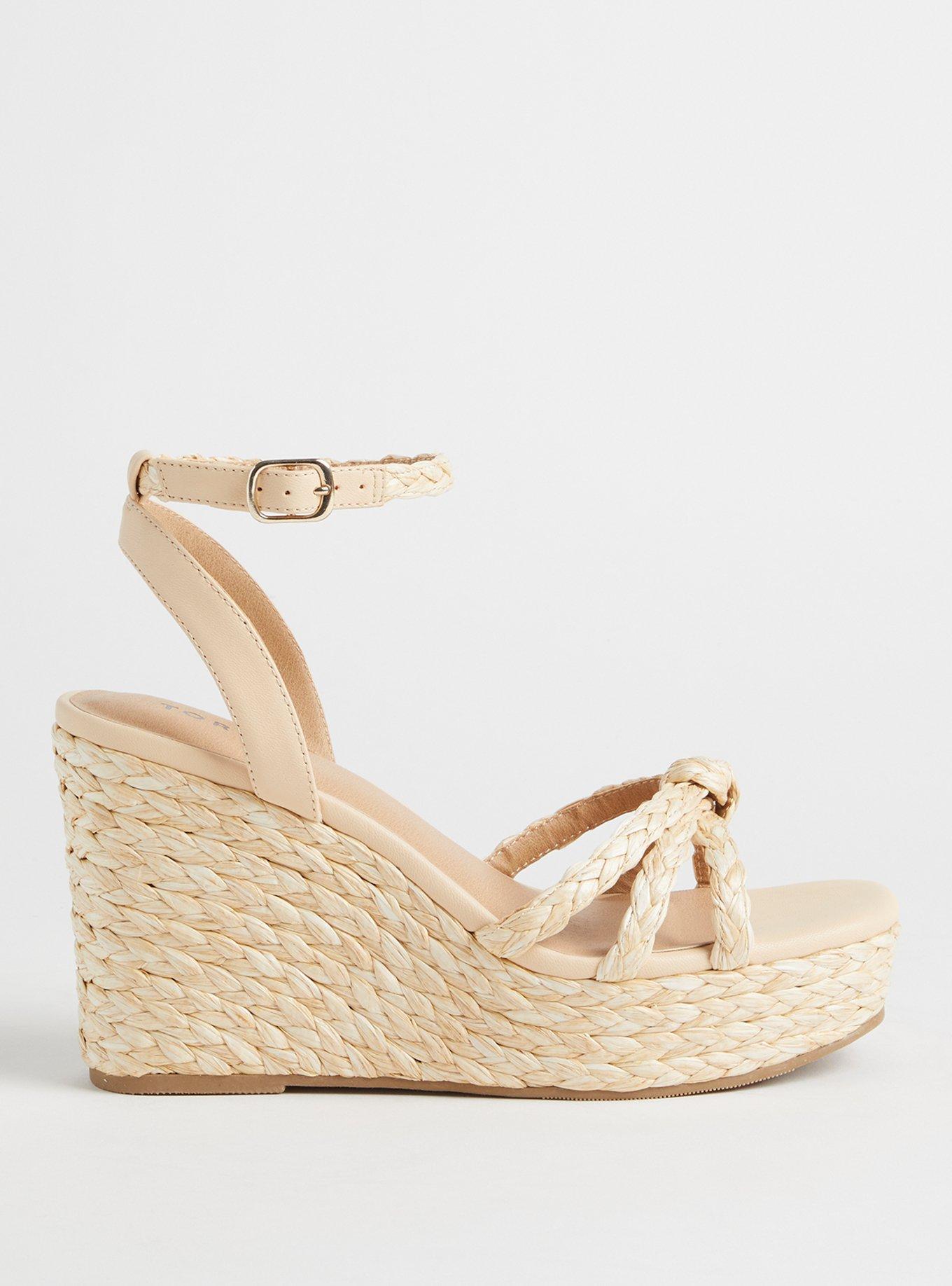 Plus Size - Strappy Raffia Platform Wedge (WW) - Torrid