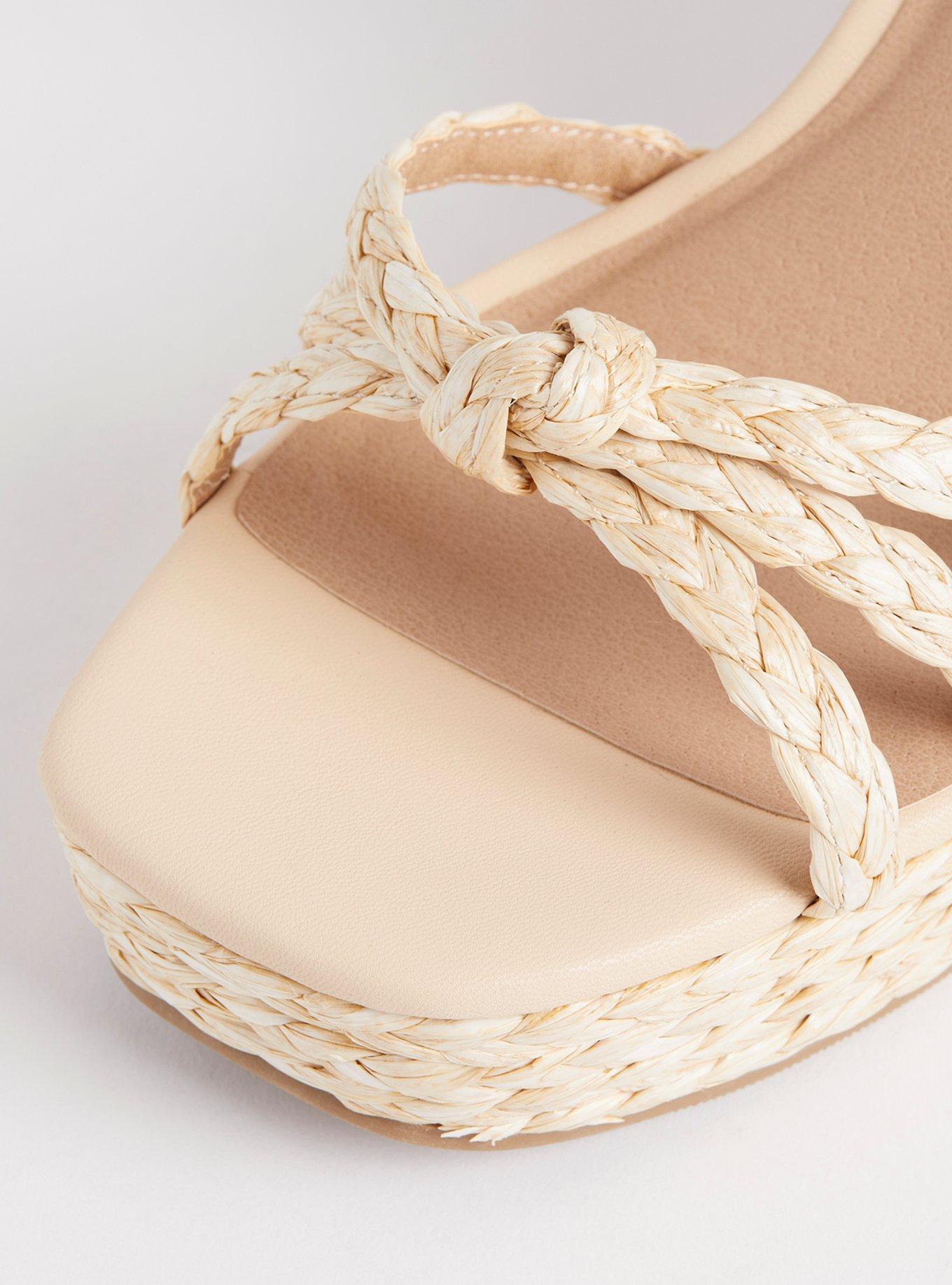 Plus Size - Strappy Raffia Platform Wedge (WW) - Torrid