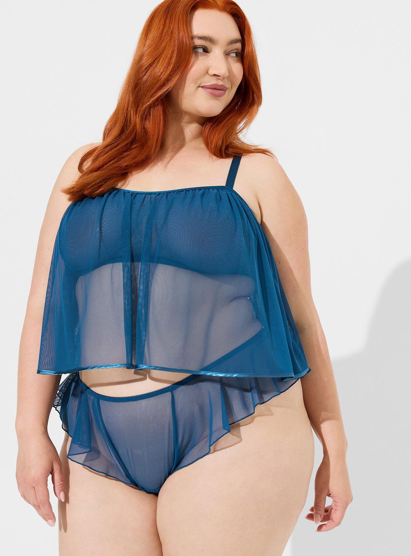 Plus Size - Playful Mesh Thong Panty - Torrid