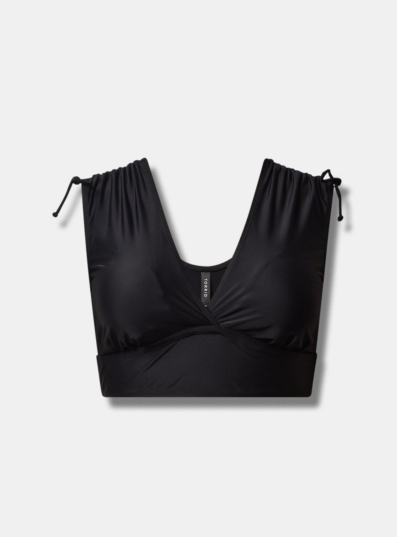 Plus Size - Wireless Cinch Sleeve Triangle Bikini Top - Torrid