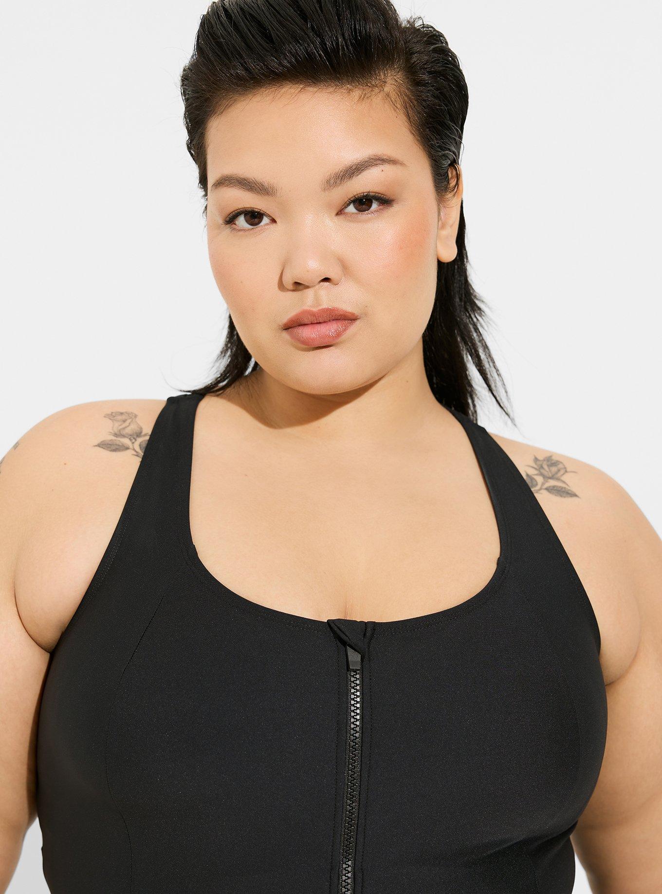 Plus Size - Wireless Shaping Racerback One Piece Swimsuit - Torrid