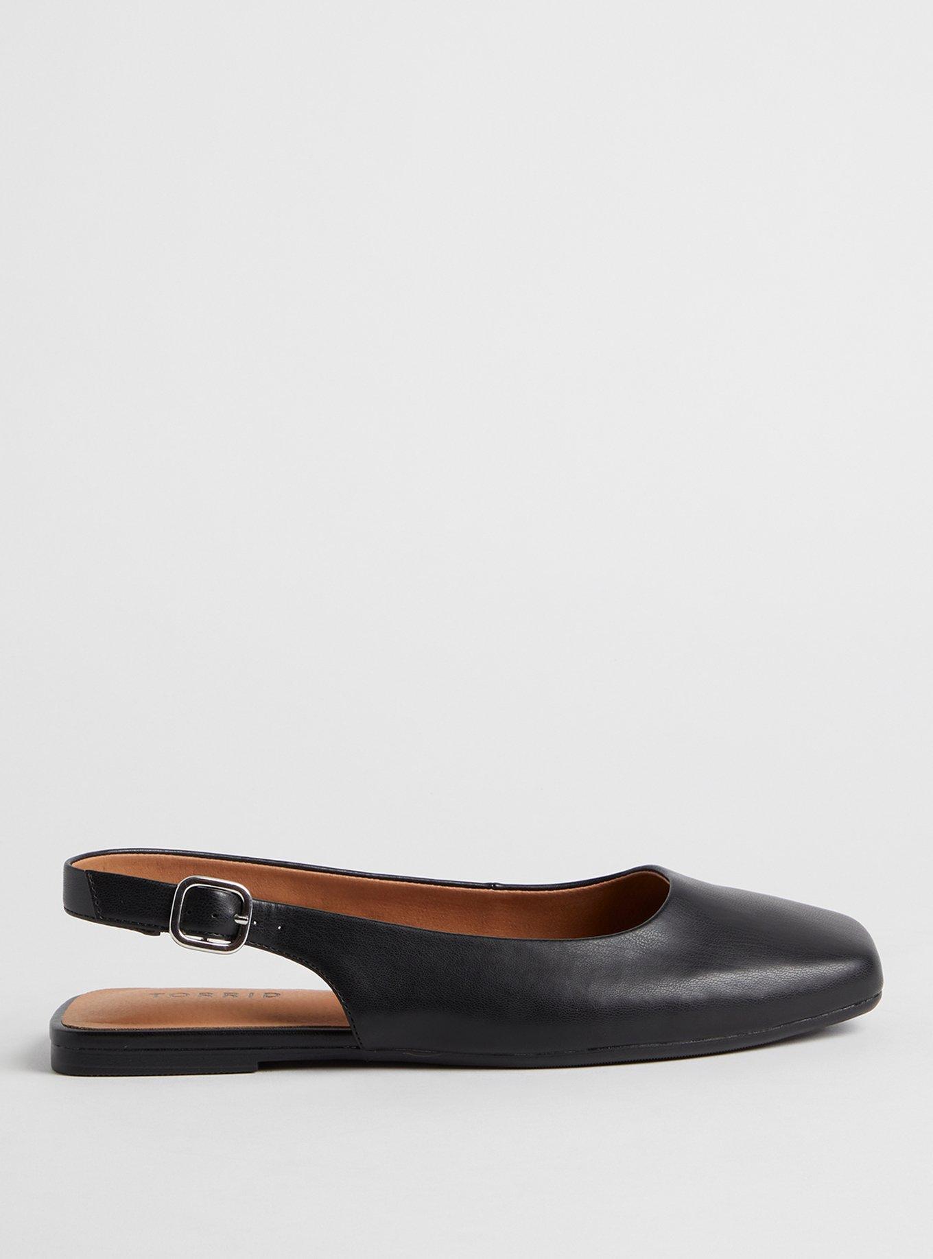 Plus Size - Squared Toe Slingback Flat (WW) - Torrid