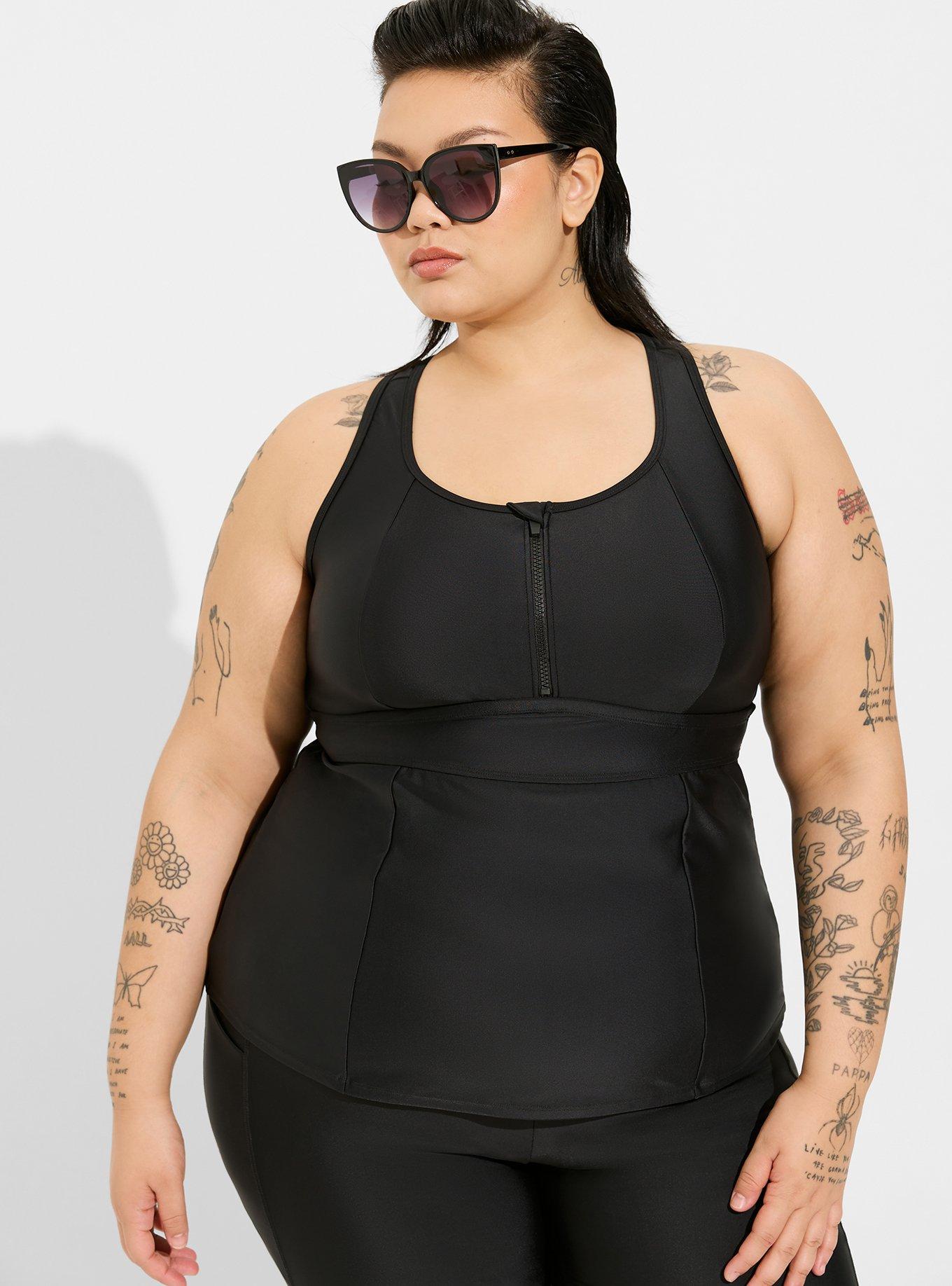 Plus Size - Active Wireless Shaping Racerback Tankini - Torrid