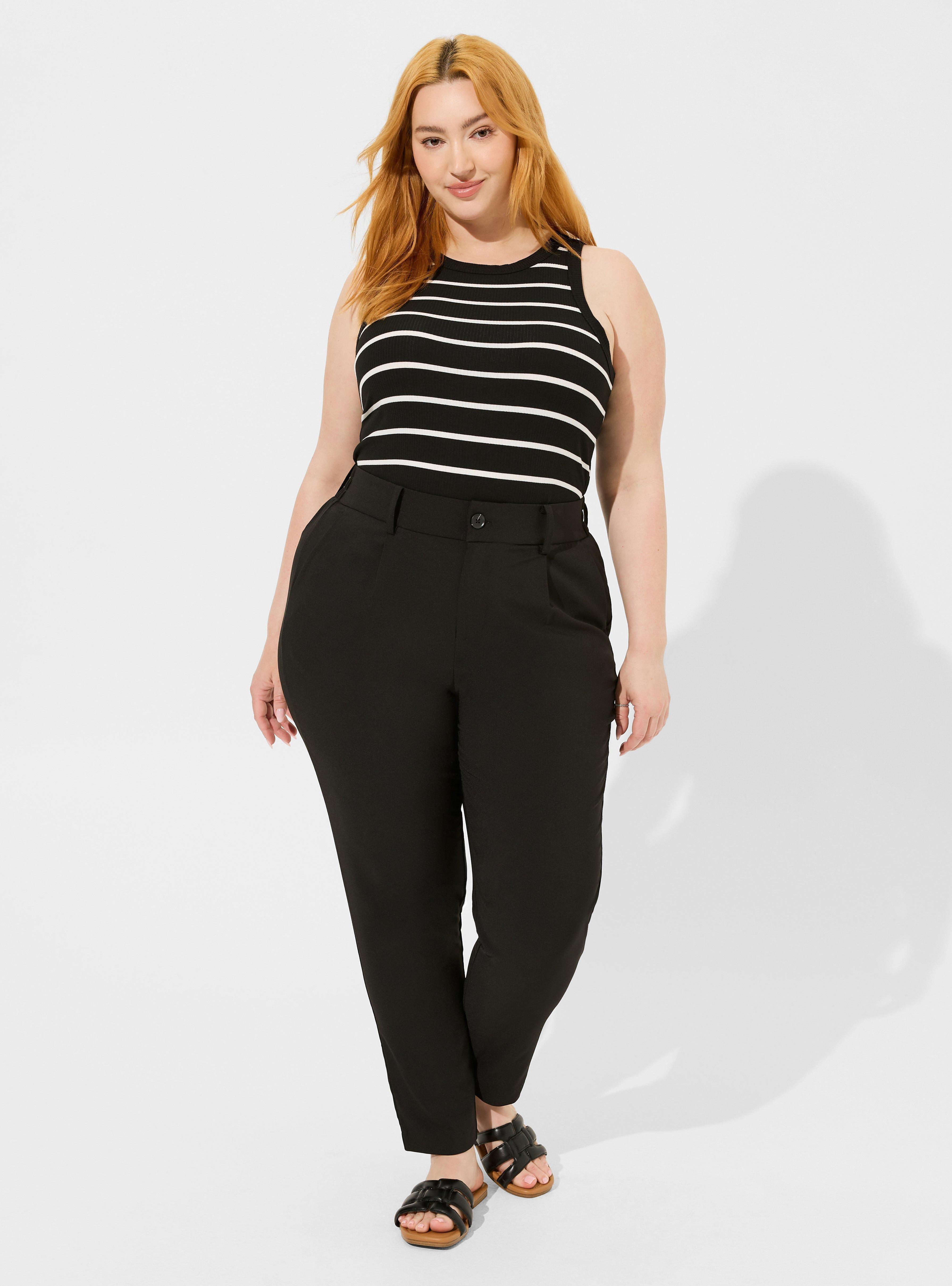 Plus Size - Taper Stretch Crepe High-Rise Pant - Torrid