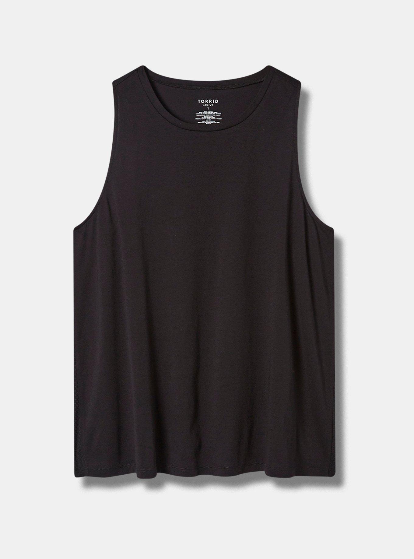 Plus Size - Performance Cotton With Mesh Crew Neck Active Tank - Torrid