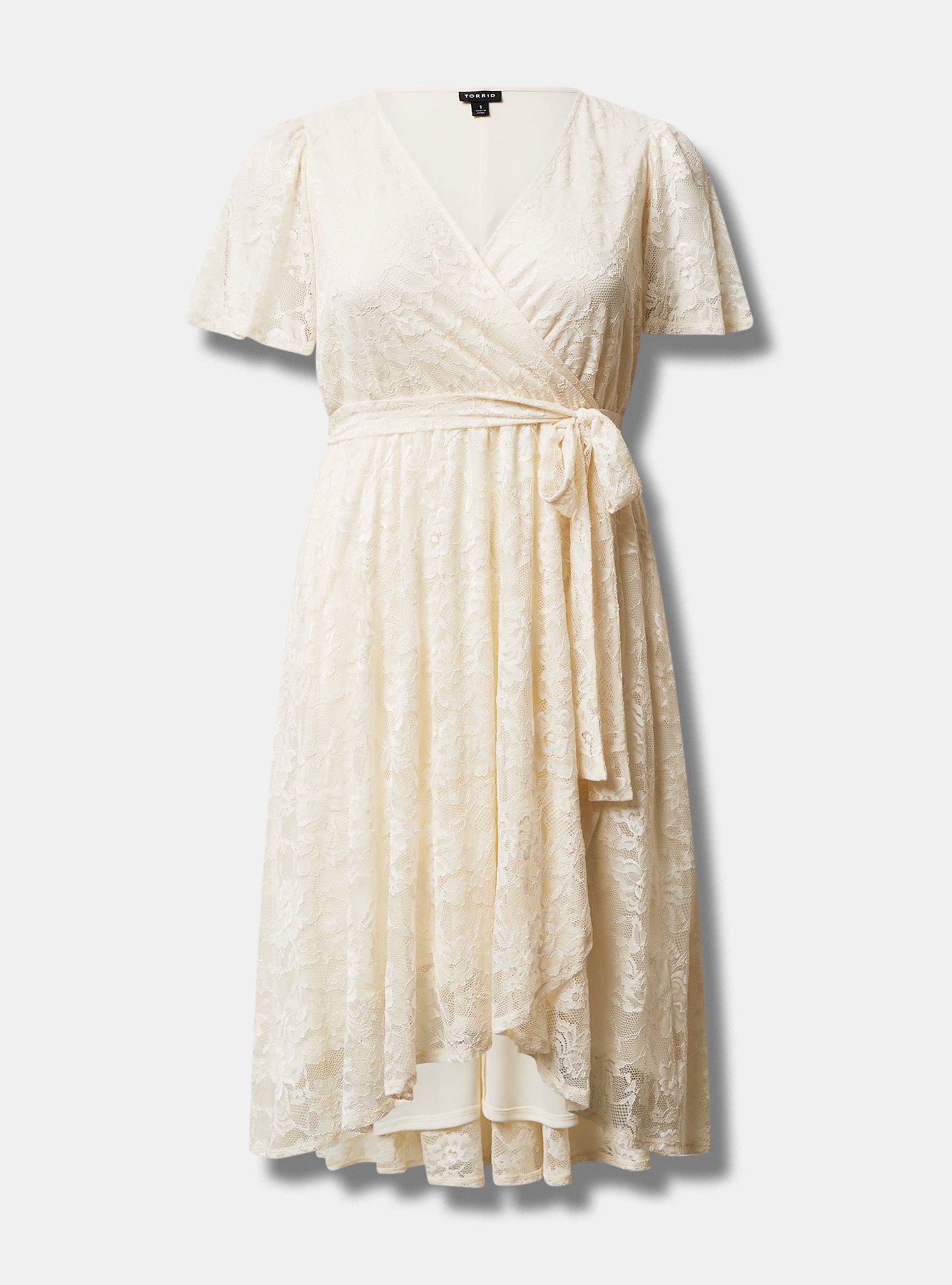Plus Size - Mini Lace Wrap Dress - Torrid