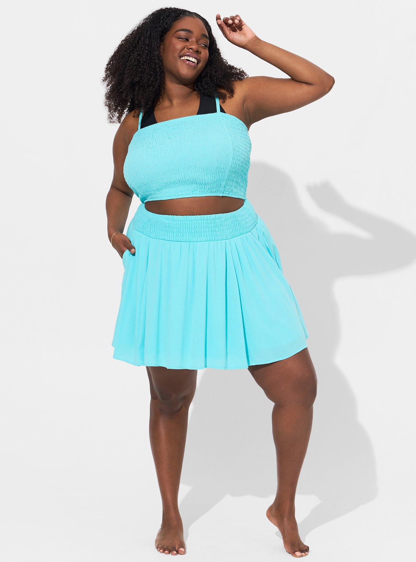 Plus Size - Washable Gauze Smocked Crop Beach Cami - Torrid