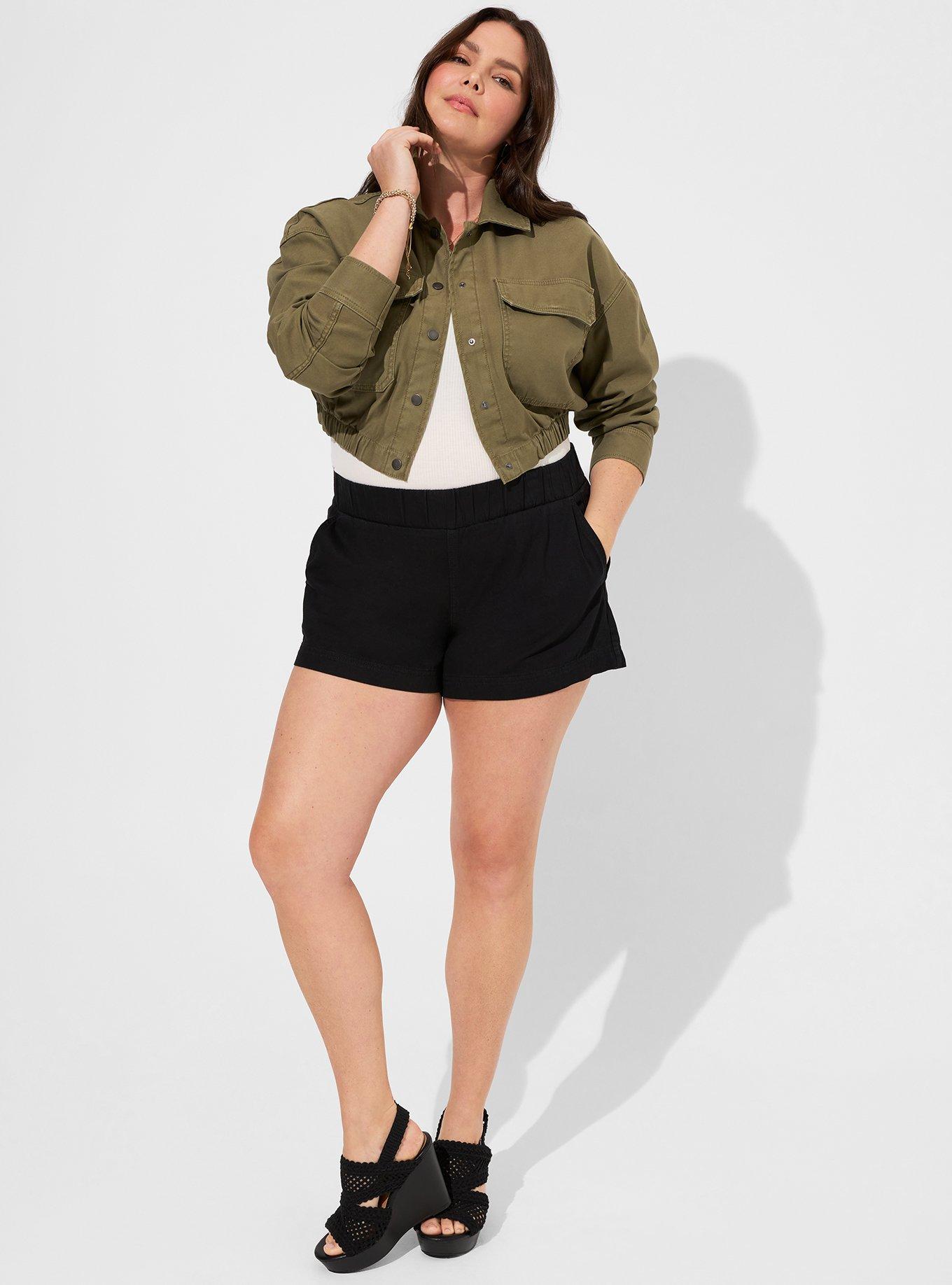 Plus Size - Cotton Twill Cropped Jacket - Torrid