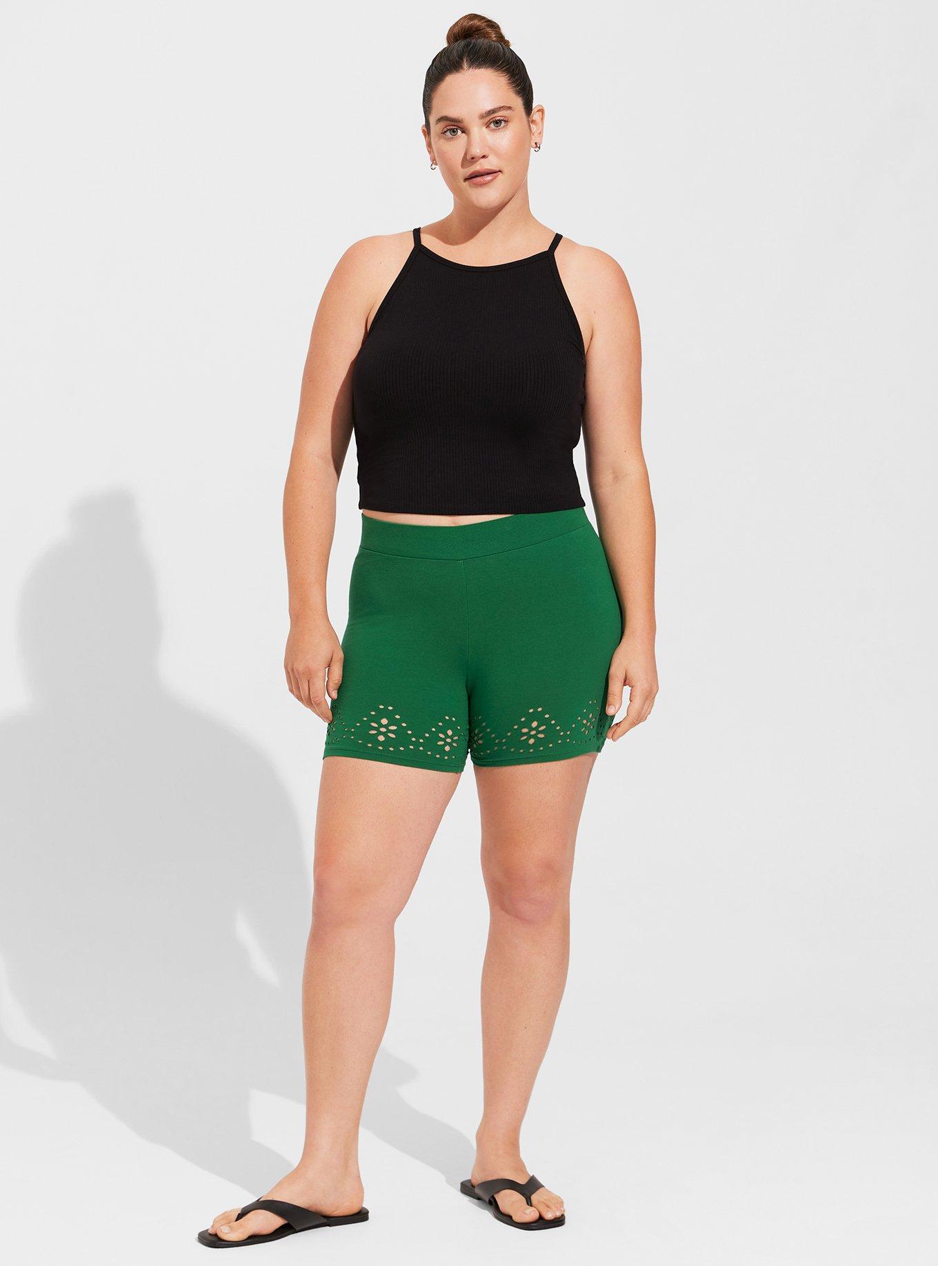 Plus Size - 5 Inch Signature Waist Laser Cut Bike Short - Torrid