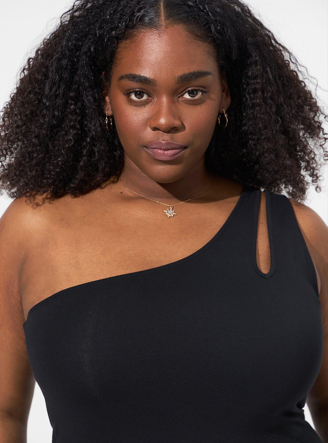 Plus Size - Mini Foxy Bodycon One Shoulder Dress - Torrid