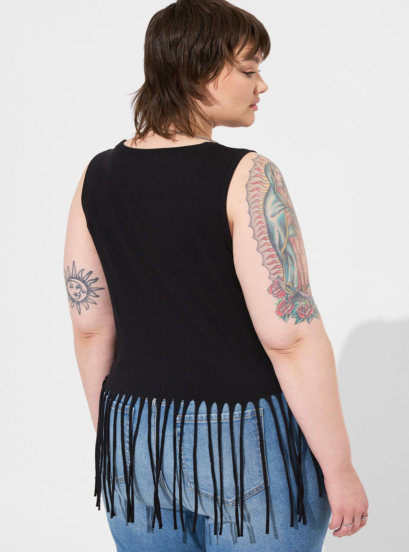 Plus Size - Pink Floyd Classic Fit Cotton Fringe Tank - Torrid