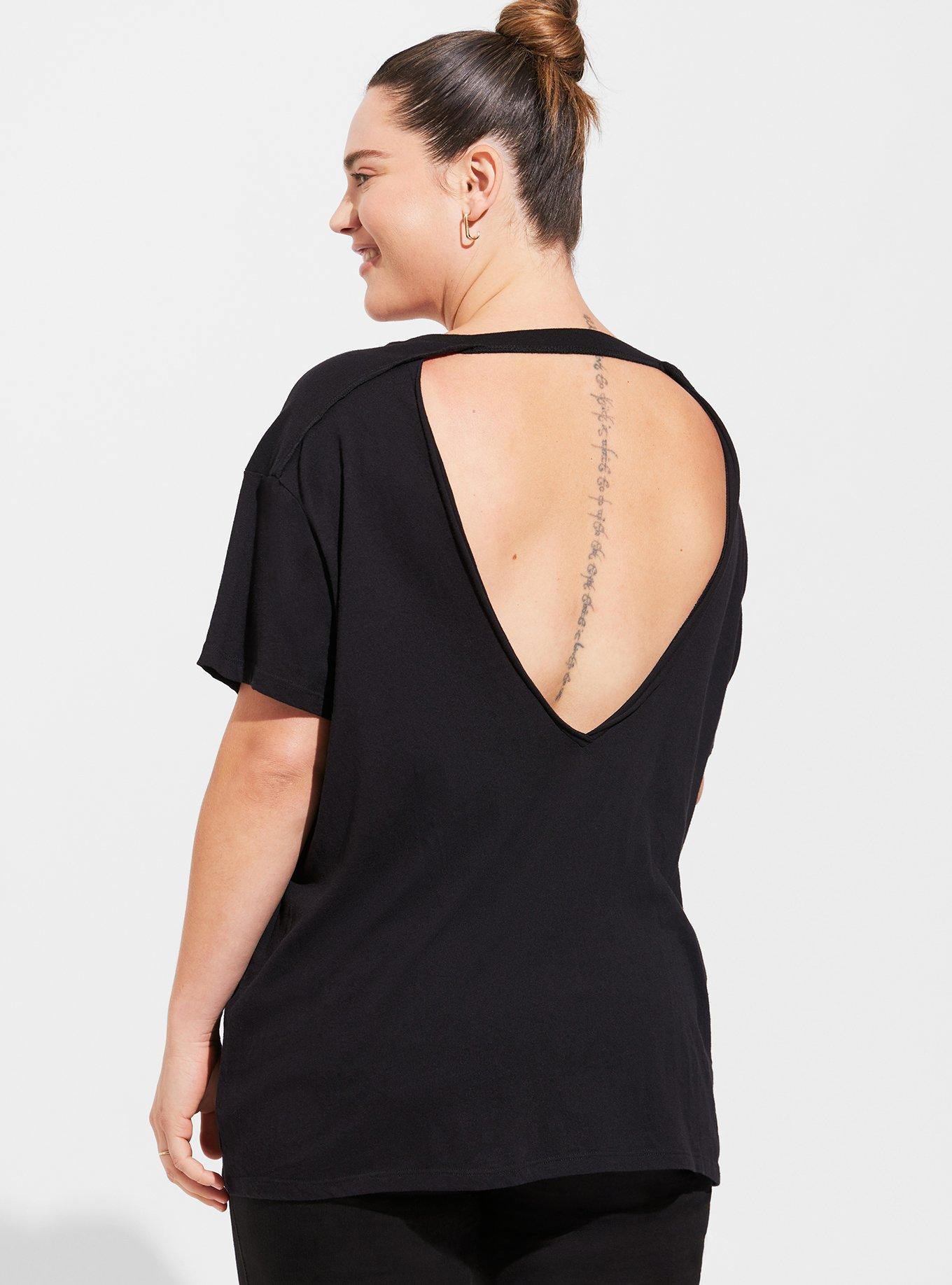 Plus Size - Black Sabbath Classic Fit Cotton Distressed Open Back Tee ...