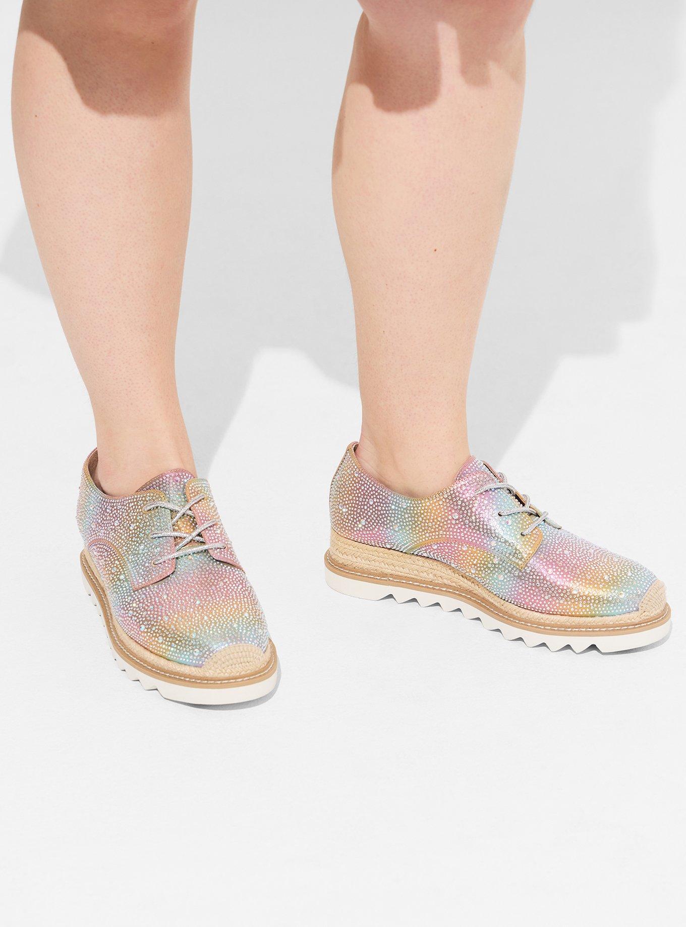 Plus Size - Pride Embellished Lace Up Oxford (WW) - Torrid