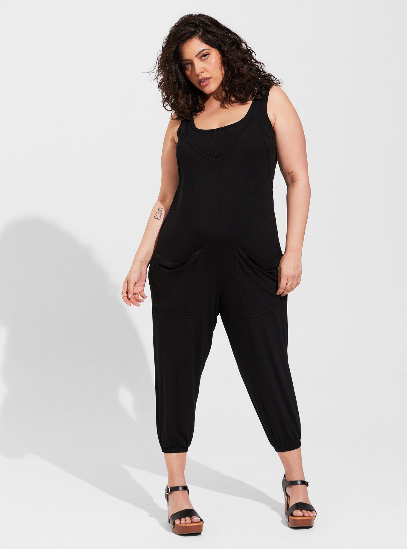 Plus Size - Straight Leg Super Soft Jersey Patch Pocket Jumper - Torrid