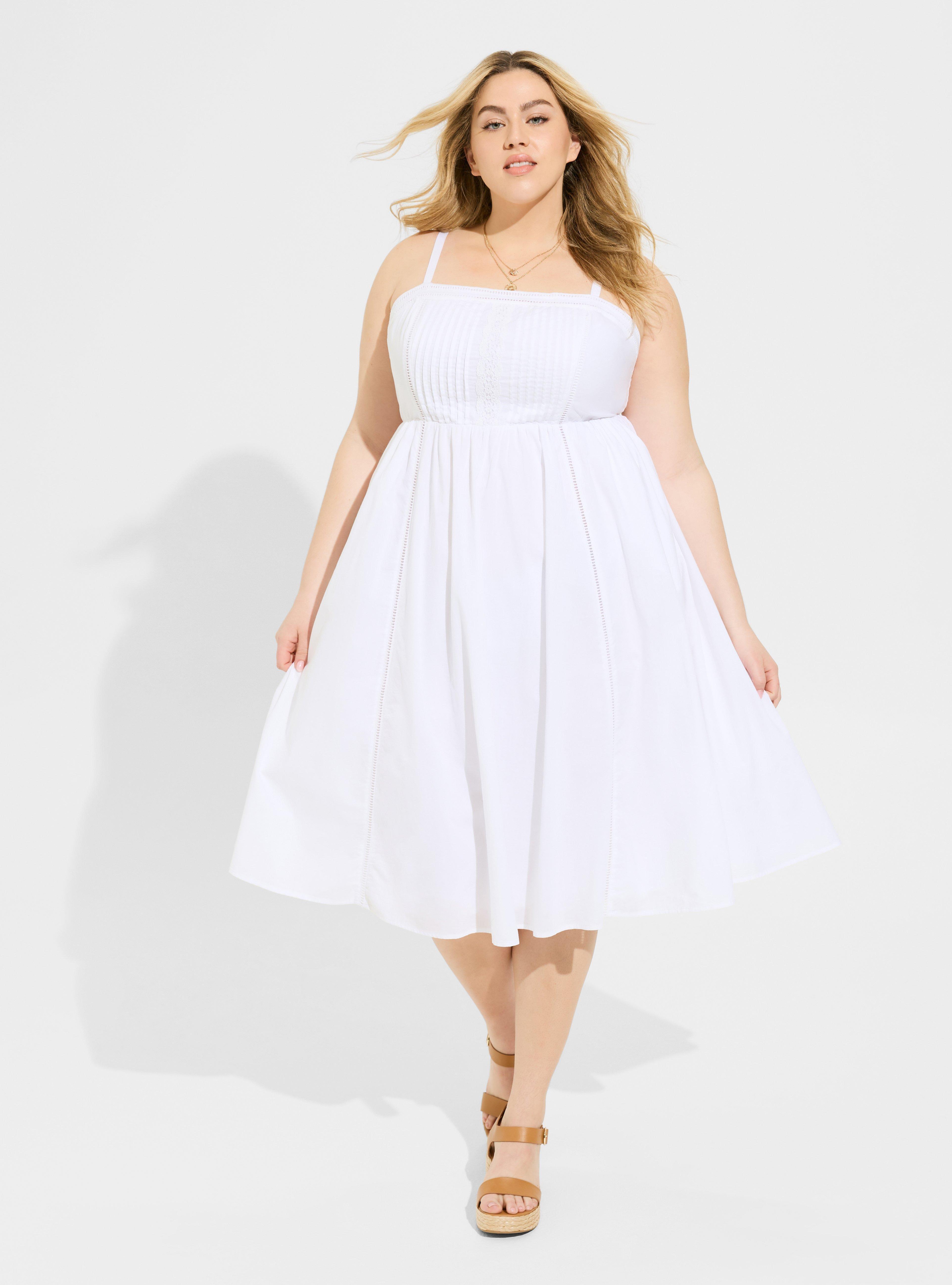Plus Size - Midi Voile Pleated Bodice Sundress - Torrid