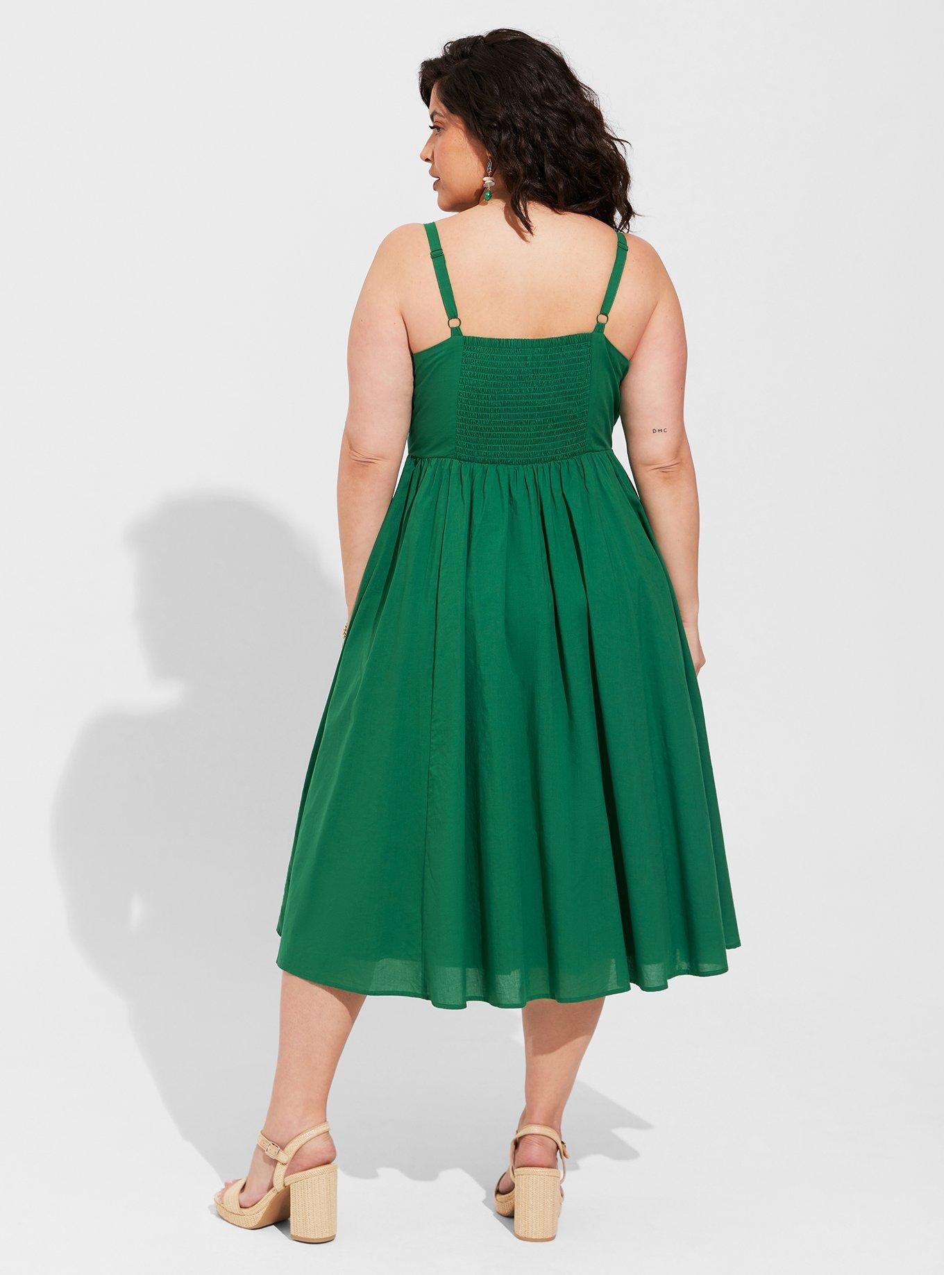 Plus Size - Midi Voile Pleated Bodice Sundress - Torrid