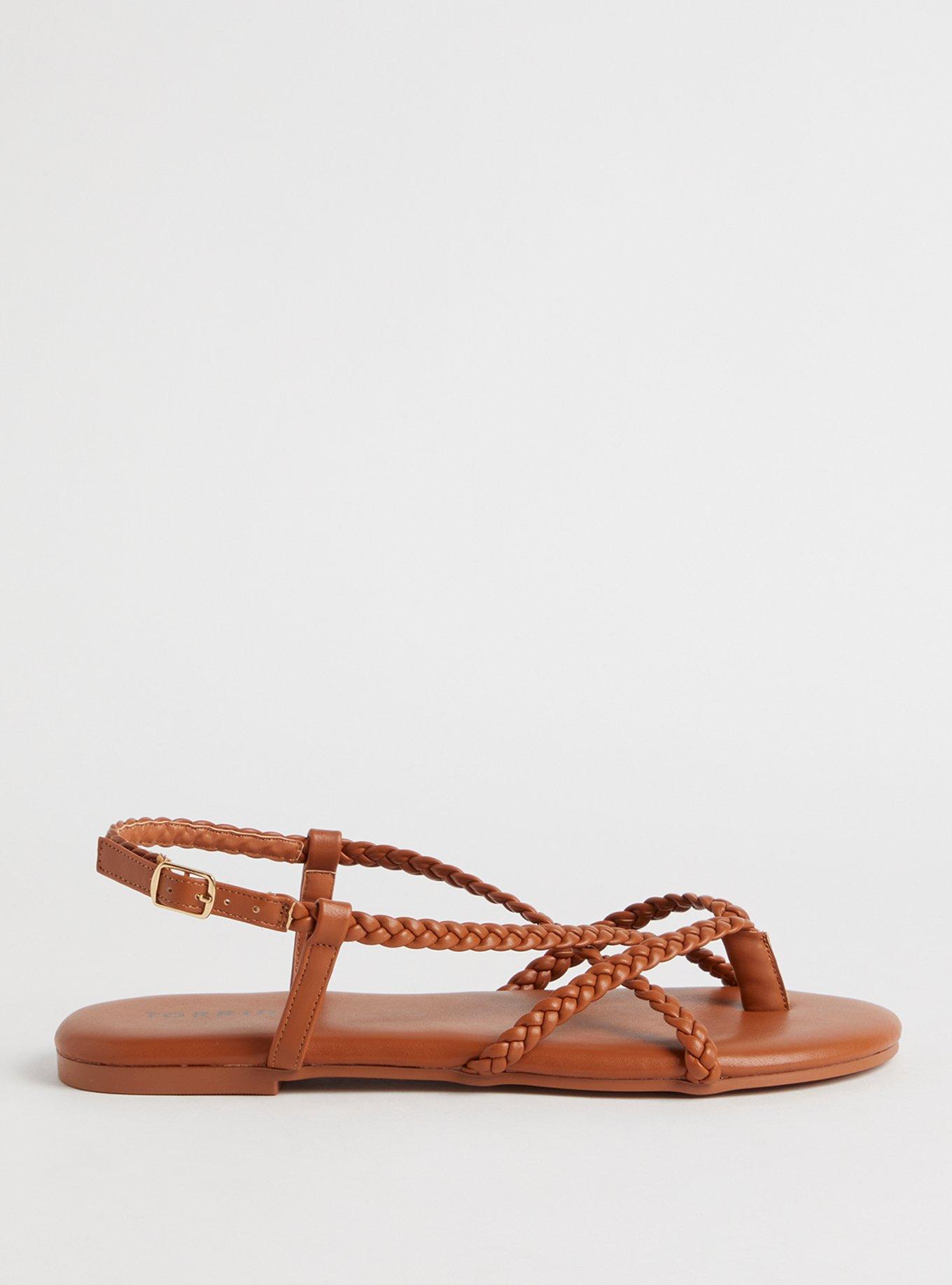 Plus Size - Braided Gladiator Thong Sandal (WW) - Torrid
