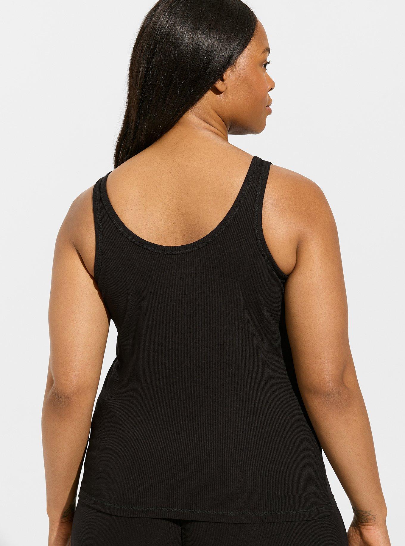 Plus Size - Super Soft Rib Notch Front Lounge Tank - Torrid
