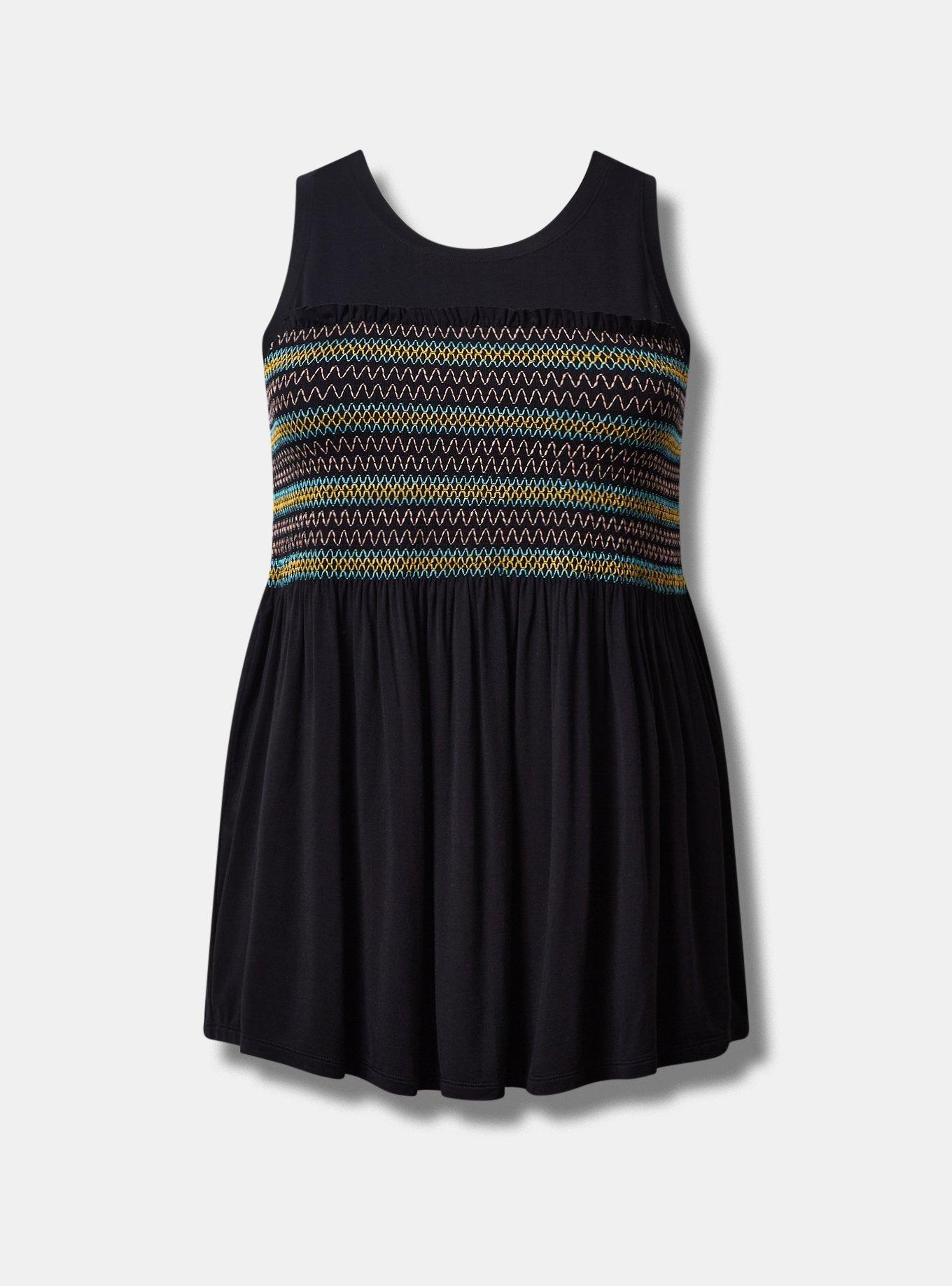 Plus Size - Super Soft Crew Neck Smocked Tank - Torrid