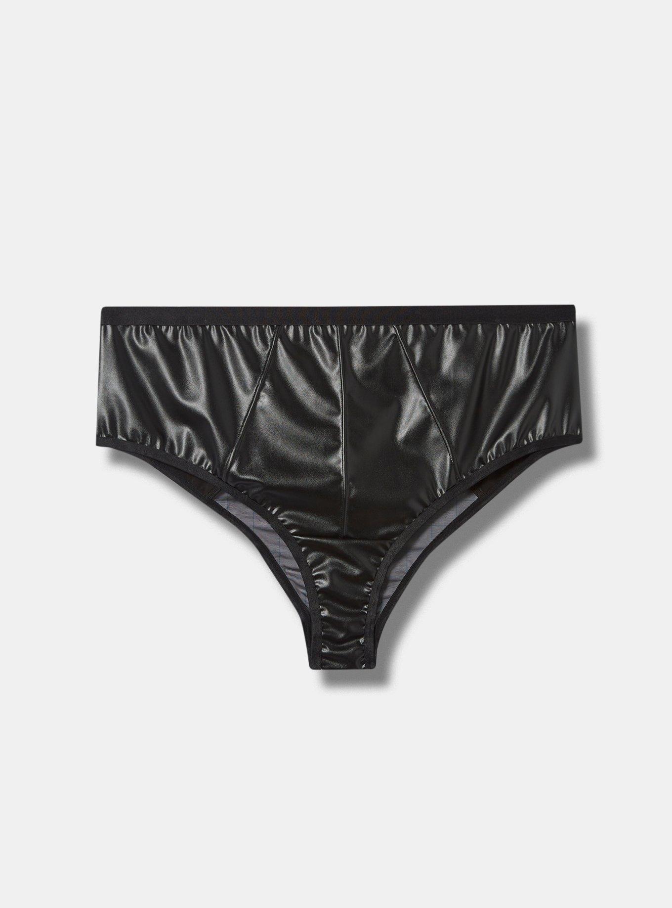 Plus Size - Pleather Mid Waist High Leg Cheeky - Torrid
