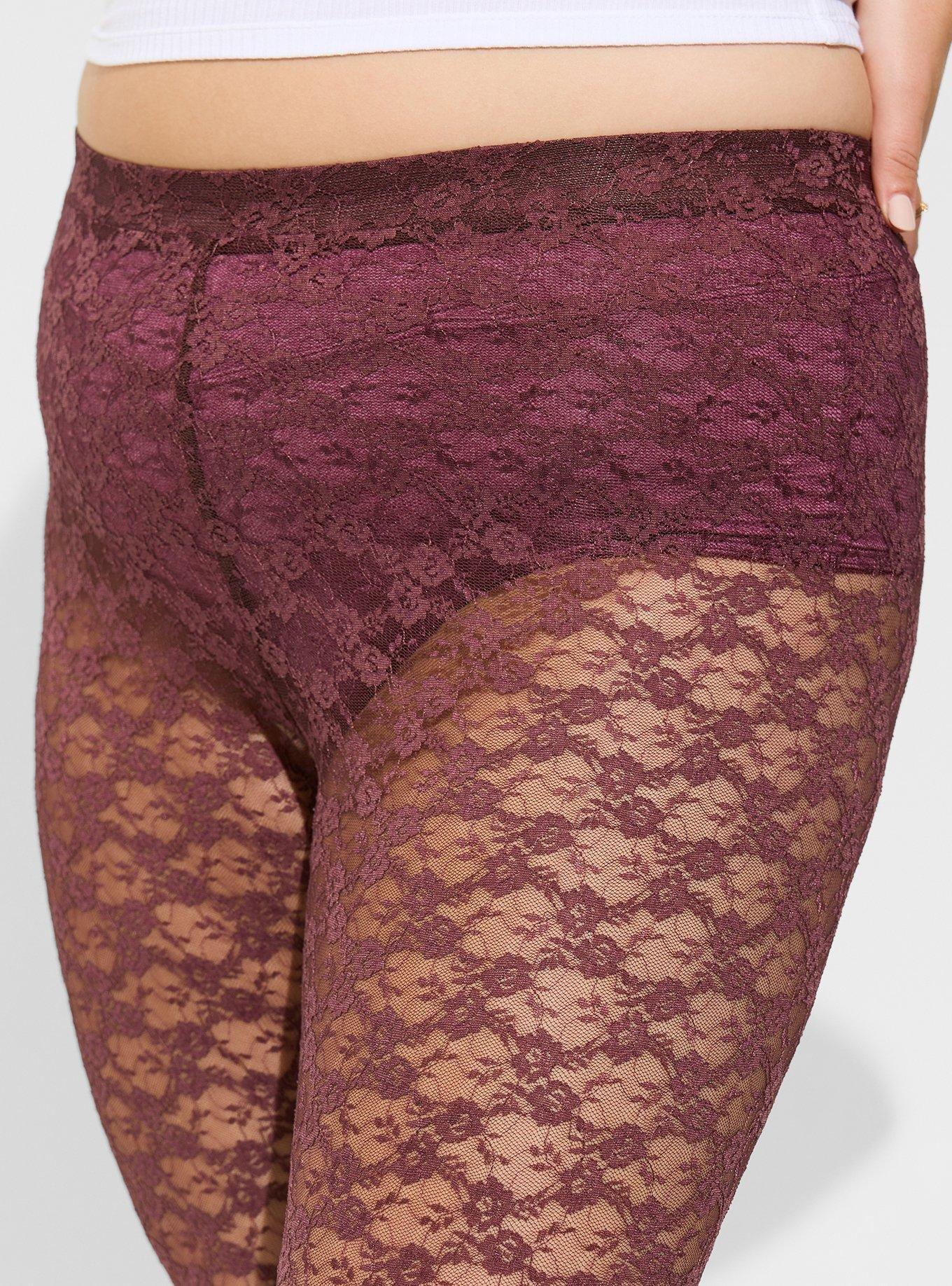 Plus Size - Crop Comfort Waist Floral Lace Legging - Torrid