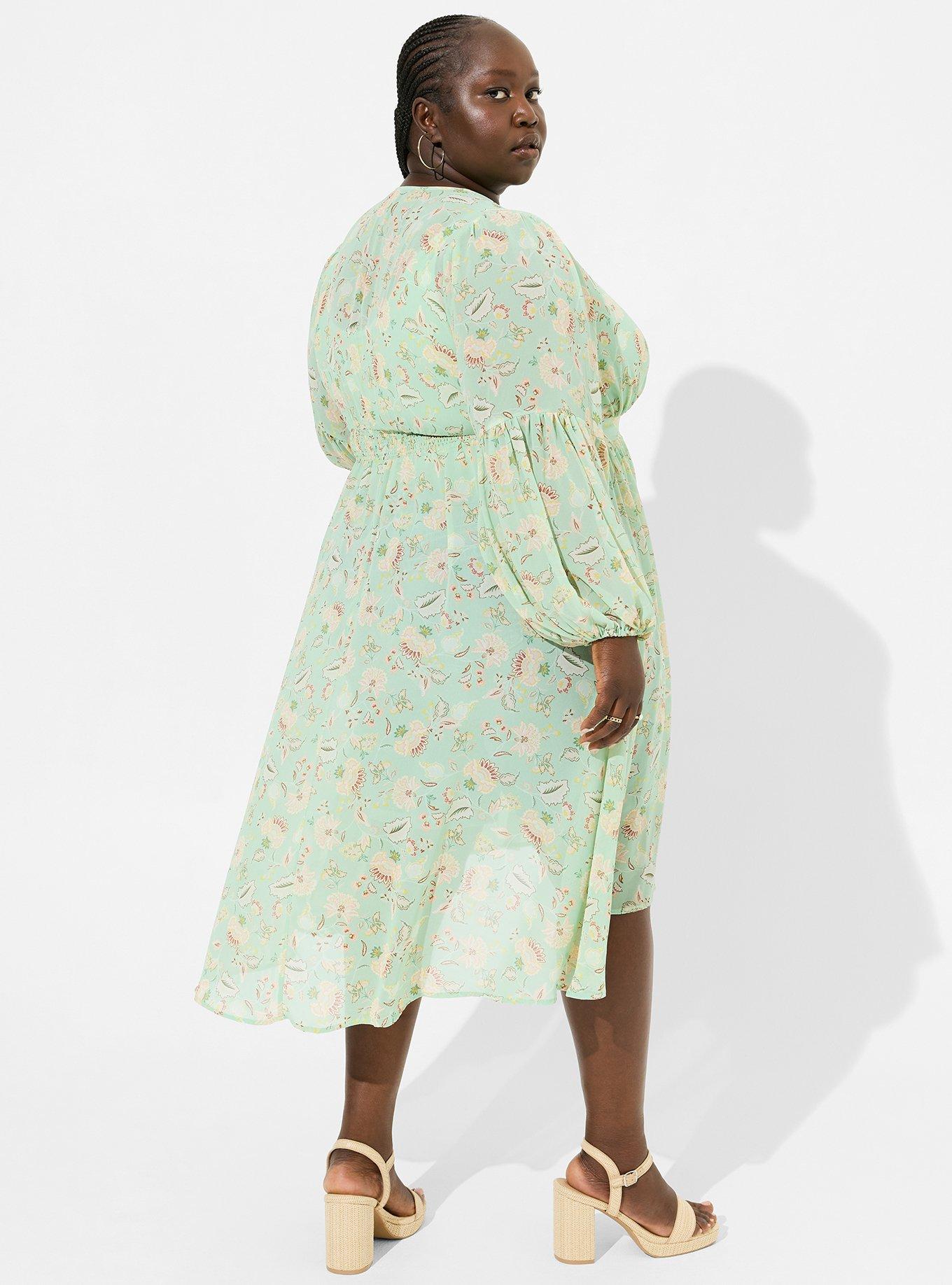 Plus Size - Festi Chiffon Puff Sleeve Kimono - Torrid