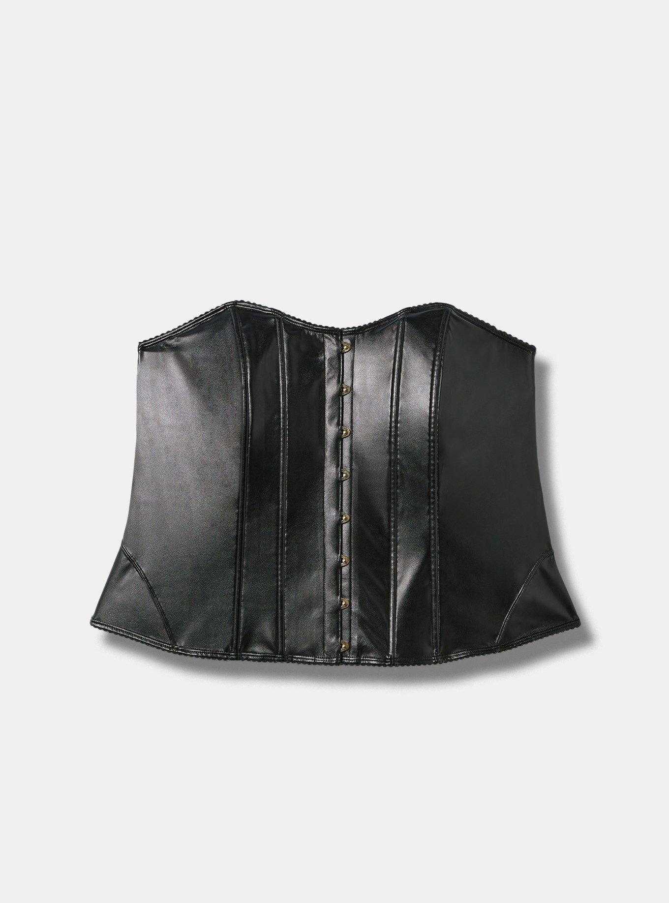 Plus Size - Pleather Strapless Corset - Torrid